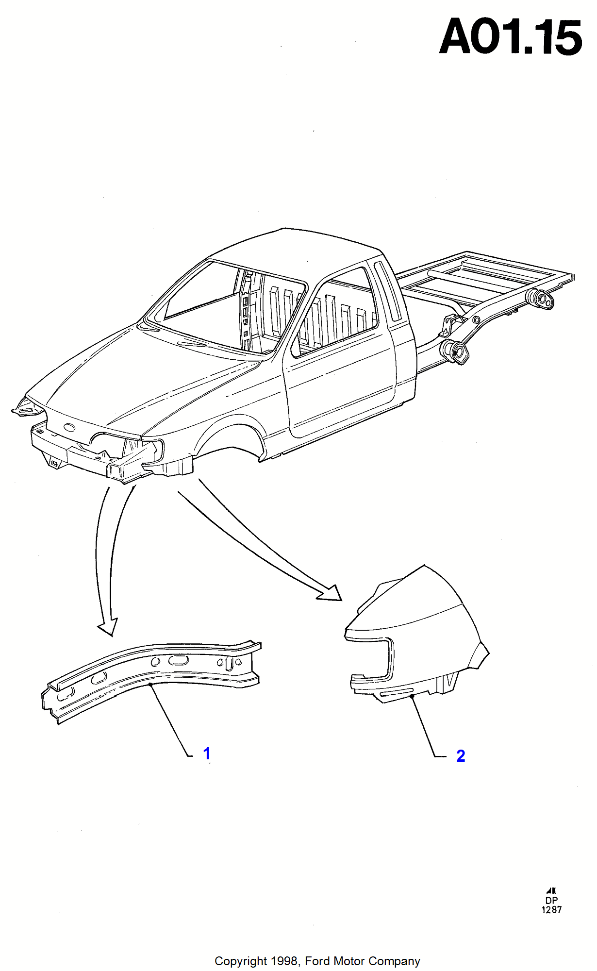 Ford P100 Repair panels parts 1987 - 1993 | EPC Europe