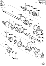 Front Axle/Suspension/Drive Shafts FORD Escort/Orion 1990-1995 (EA)
