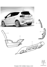 Body Dress Up Kits - Rear FORD Kuga 2008-2012 (CBV)