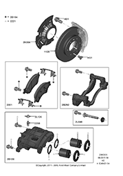 Front Brake Discs & Caliper FORD Ranger 2011- (TKE)