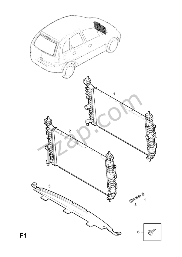 RADIATOR for Opel MERIVA MERIVA-A (2003 - 2010)