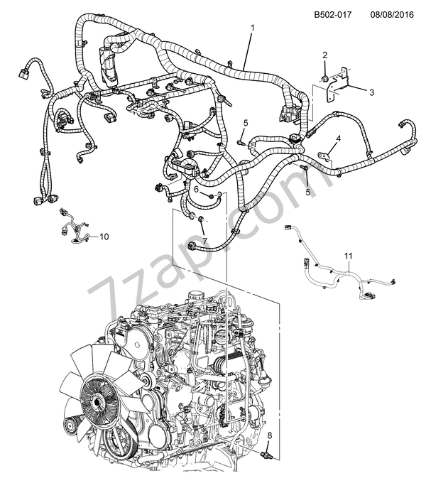 Chevy 53 Engine Diagram GMC GM Genuine Parts 5.3L 8 Cylinder Engine