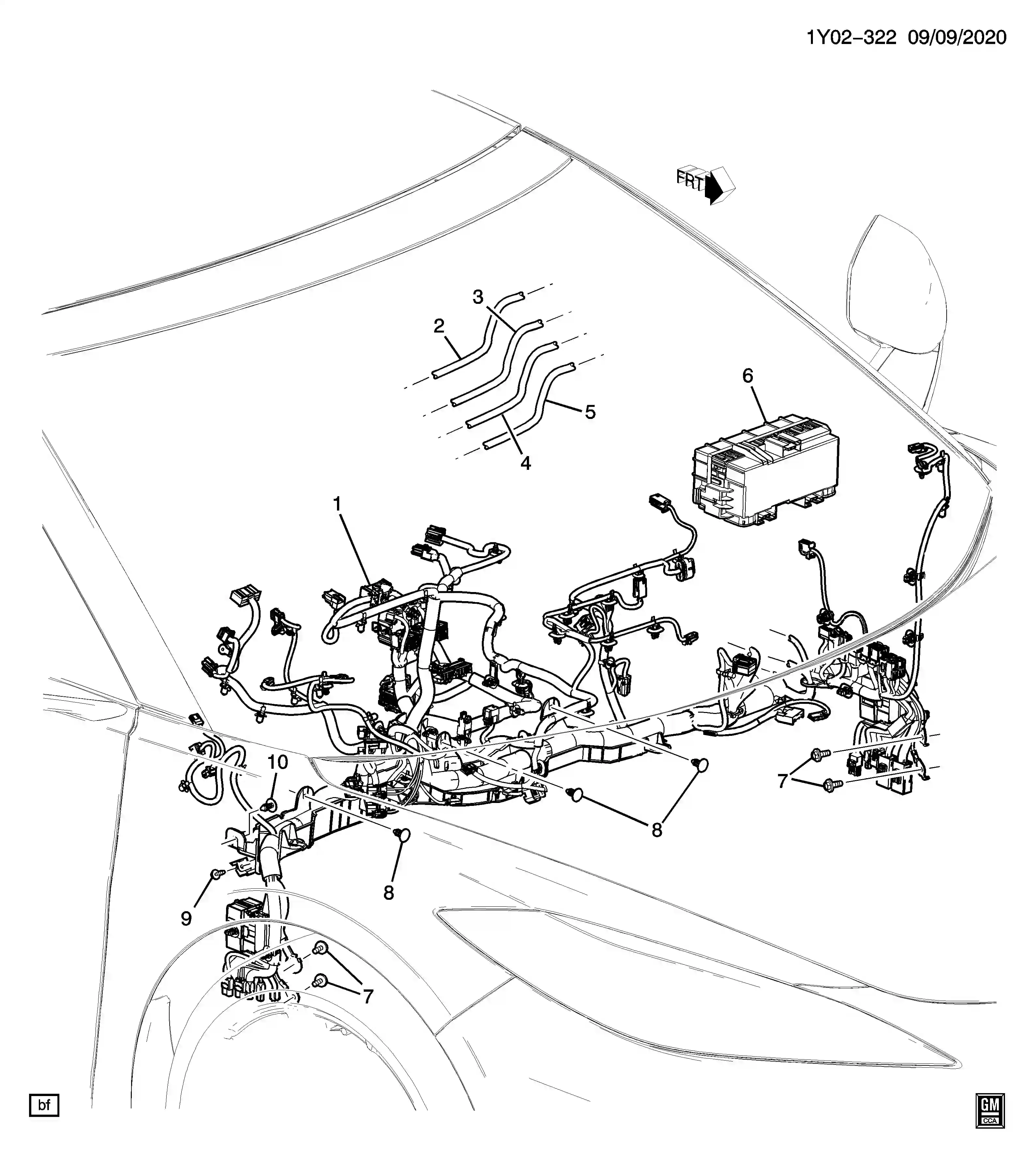 Chevrolet Corvette C8 Wiring harness/instrument panel (rhd) parts 2020 ...