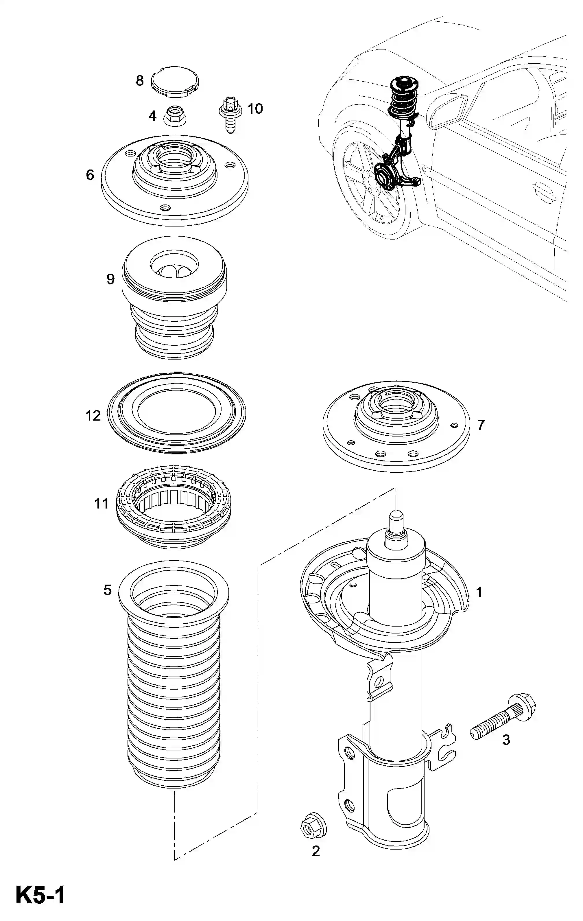 Opel Vectra C Front shock absorbers (please refer to epc news for more ...