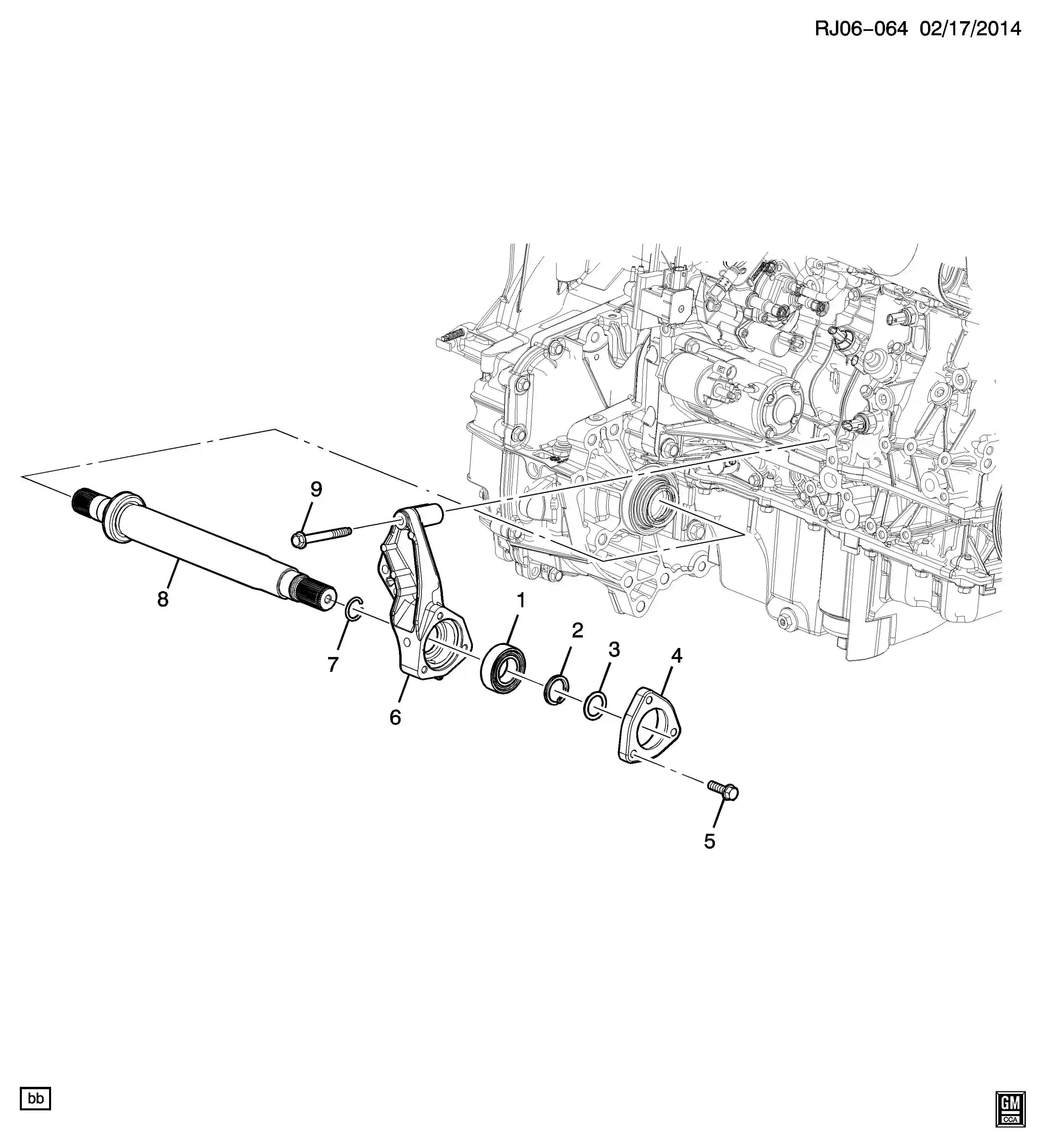 Chevrolet Tracker 3rd Generation Drive axle/front intermediate ...