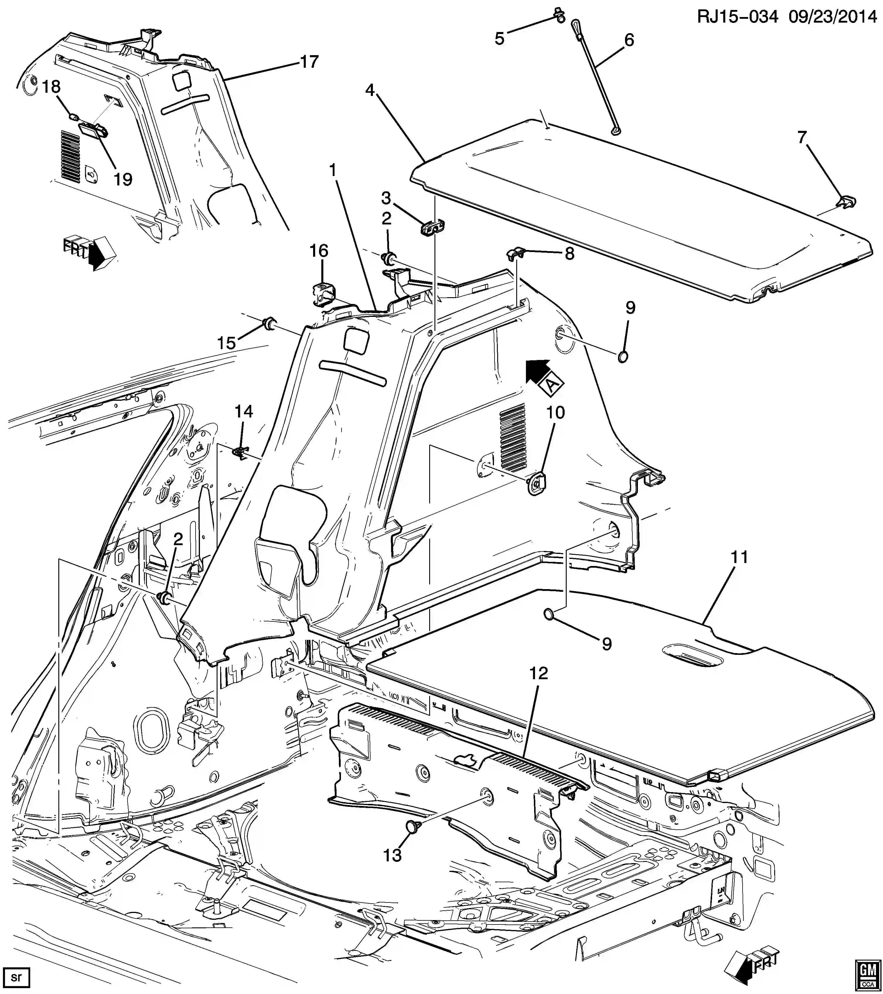 Chevrolet Sonic T300 Trim/quarter 部品 2012 - 2020 | EPC ヨーロッパ