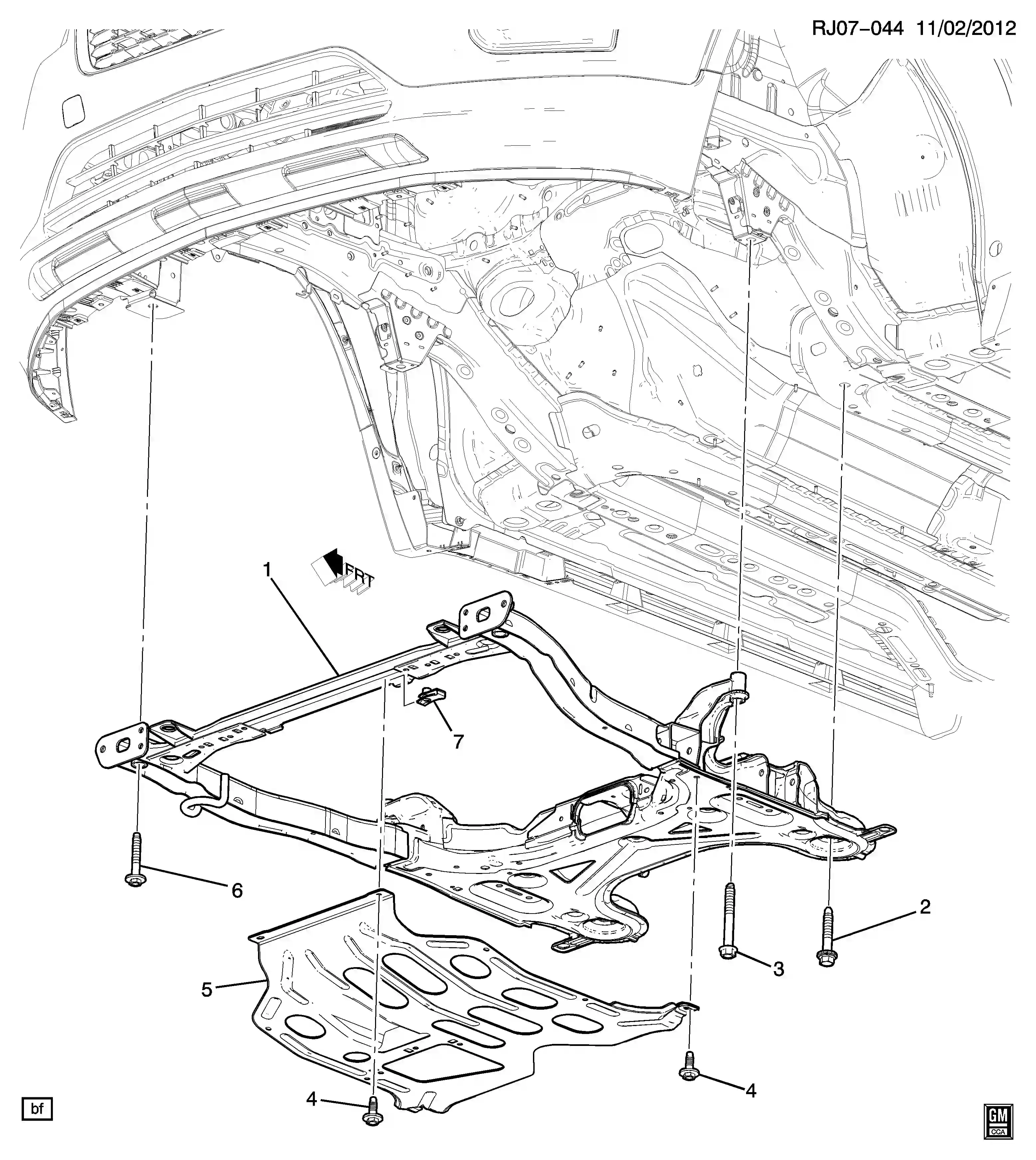 Chevrolet Tracker 3rd Generation Frame & mounting (fe2, chassis kit xl4 ...