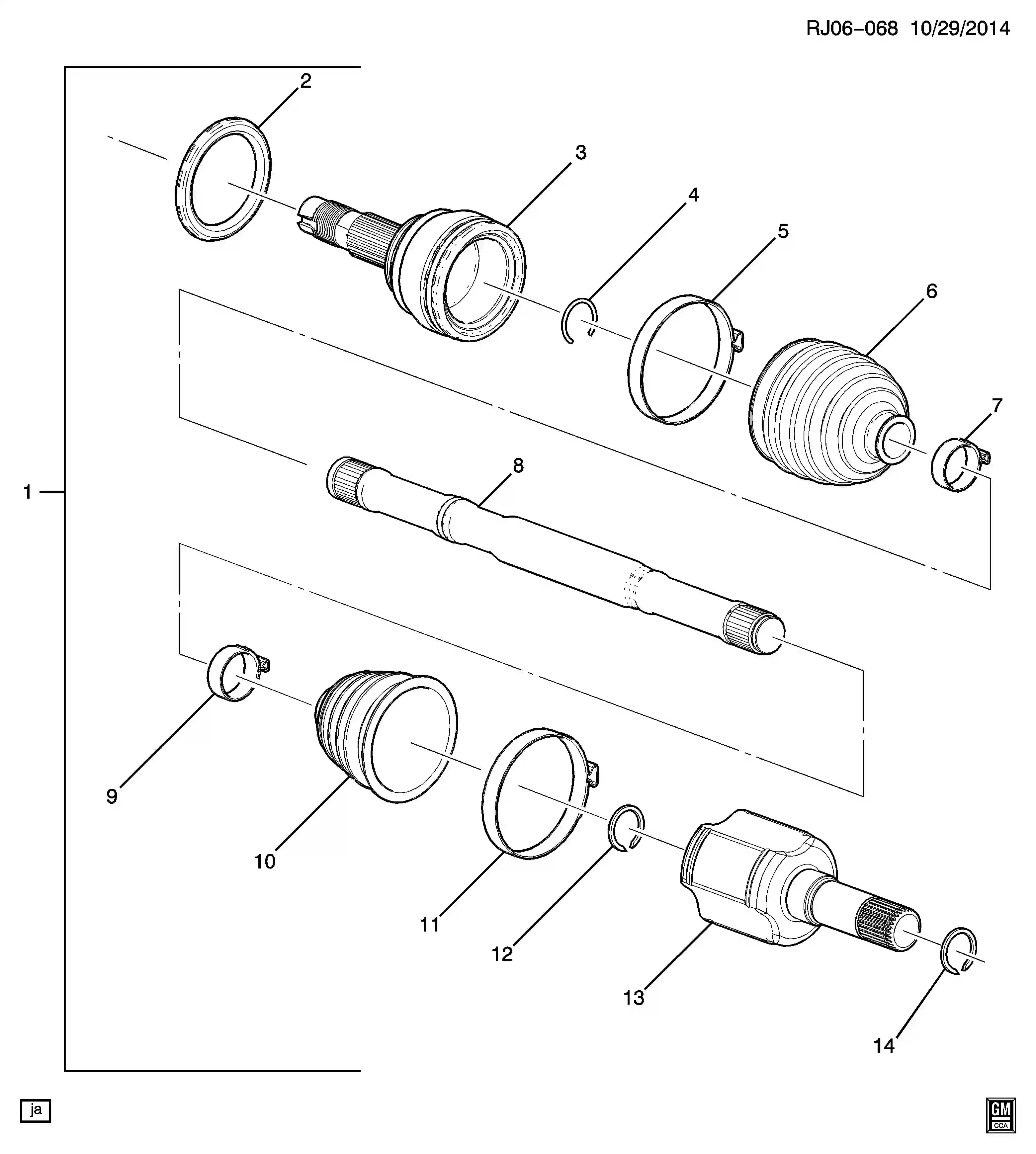 Chevrolet Tracker 3rd Generation Drive shaft/front wheel-rh side ...