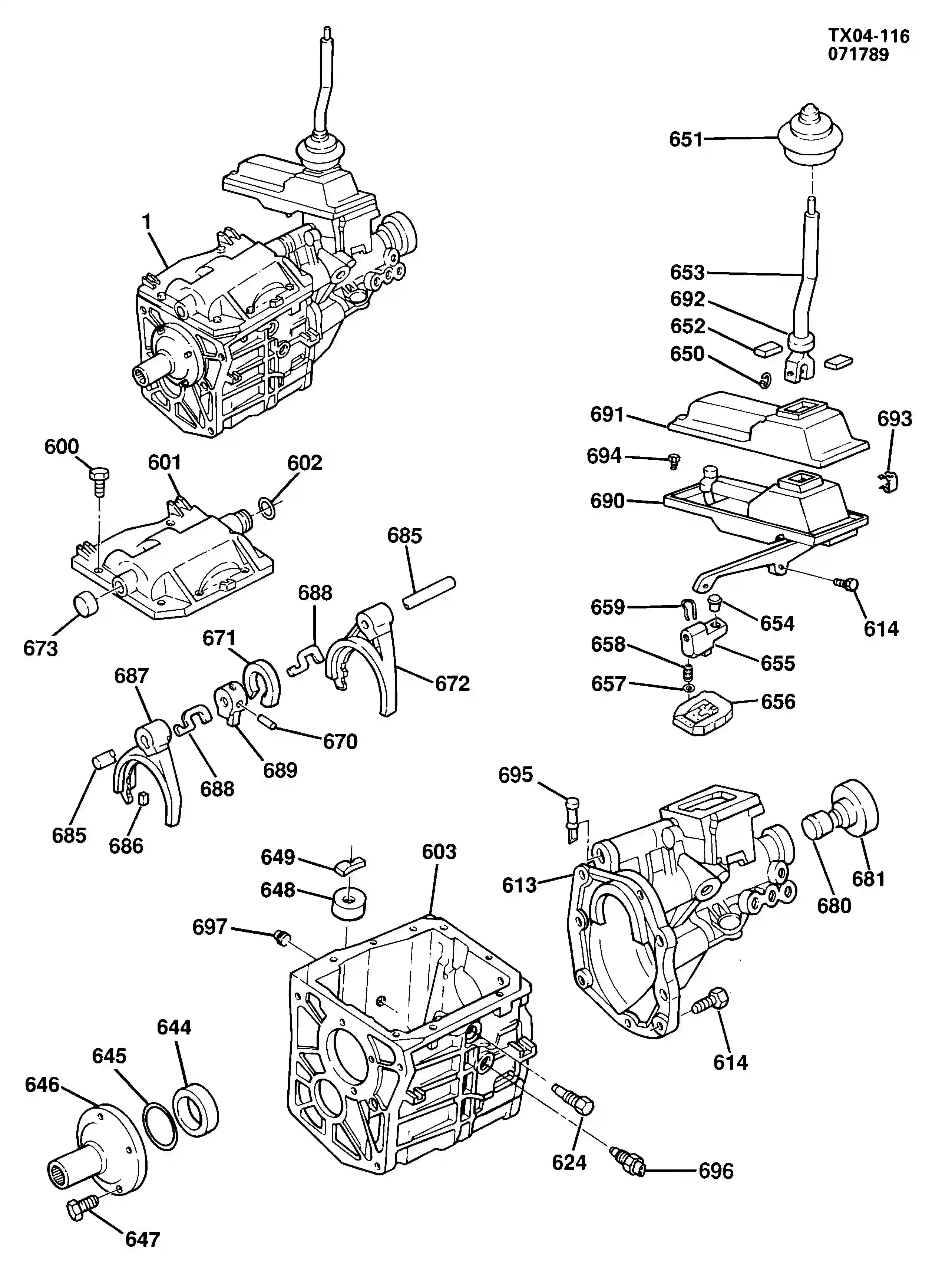 Chevrolet Astro 1st/2nd Generations 4-speed manual transmission (mf2 ...