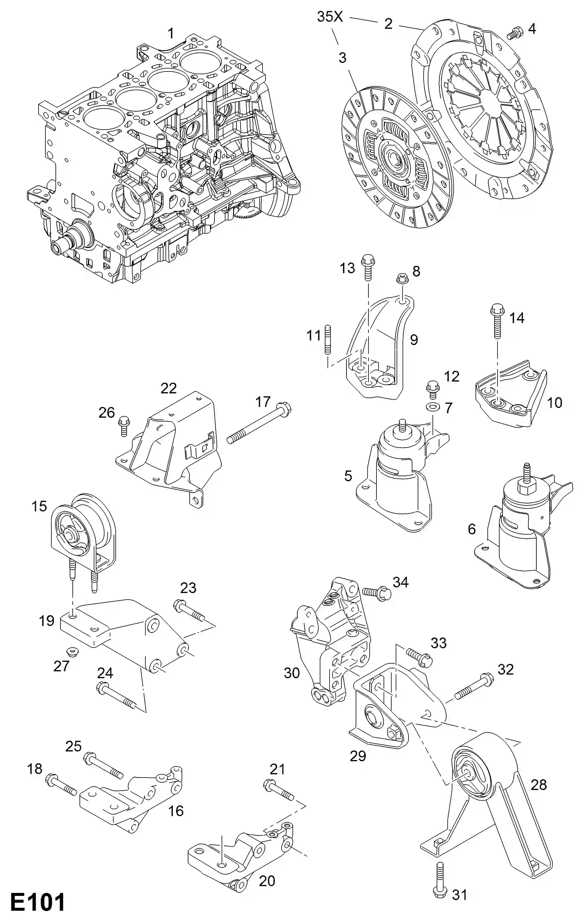 Kaufen Opel Agila B Motor zsb. Teile online 2008 - 2015 — Global | 7zap