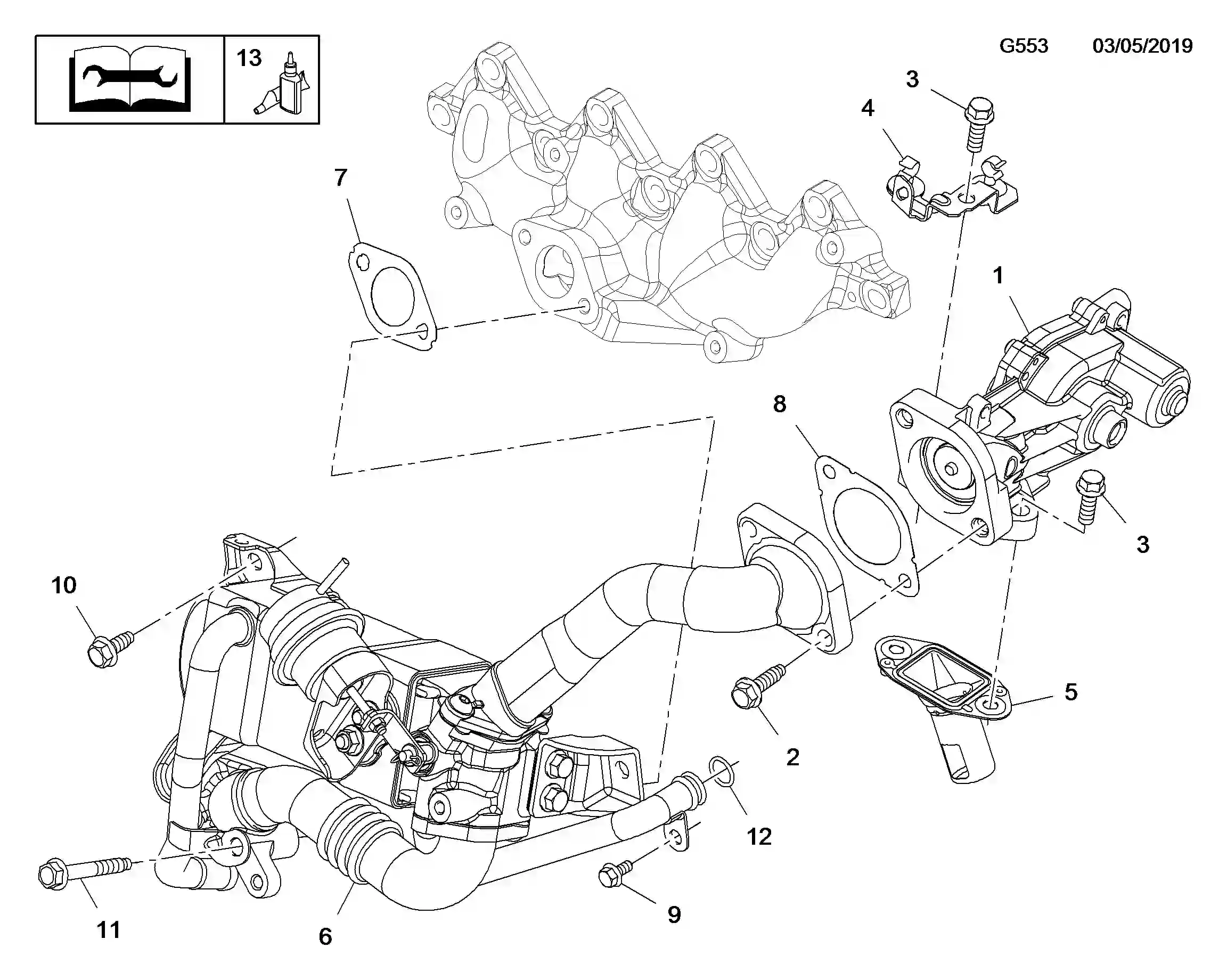 Buy Opel Mokka A Exhaust gas recirculation parts online 2013 - 2019 ...