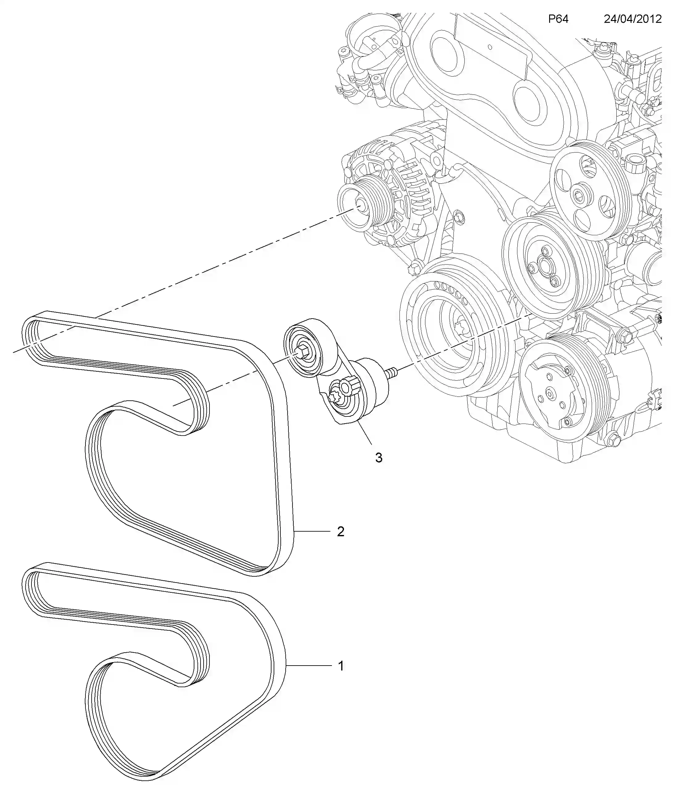 Opel Mokka A Drive belt / a16xer[lde], b16xer[lde], d16xer[lde] parts ...