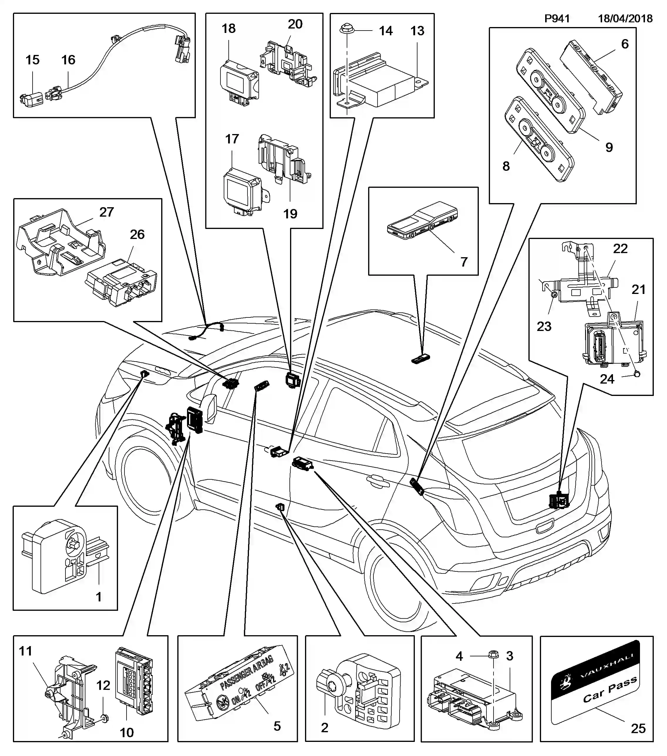 Opel Mokka A Serial data gateway module parts 2013 - 2019 | EPC5 Global