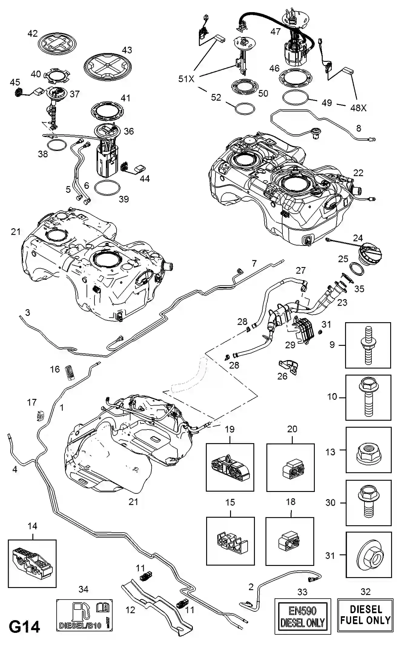 Opel Antara Fuel tank / diesel engines parts 2007 - 2017 | undefined Europe