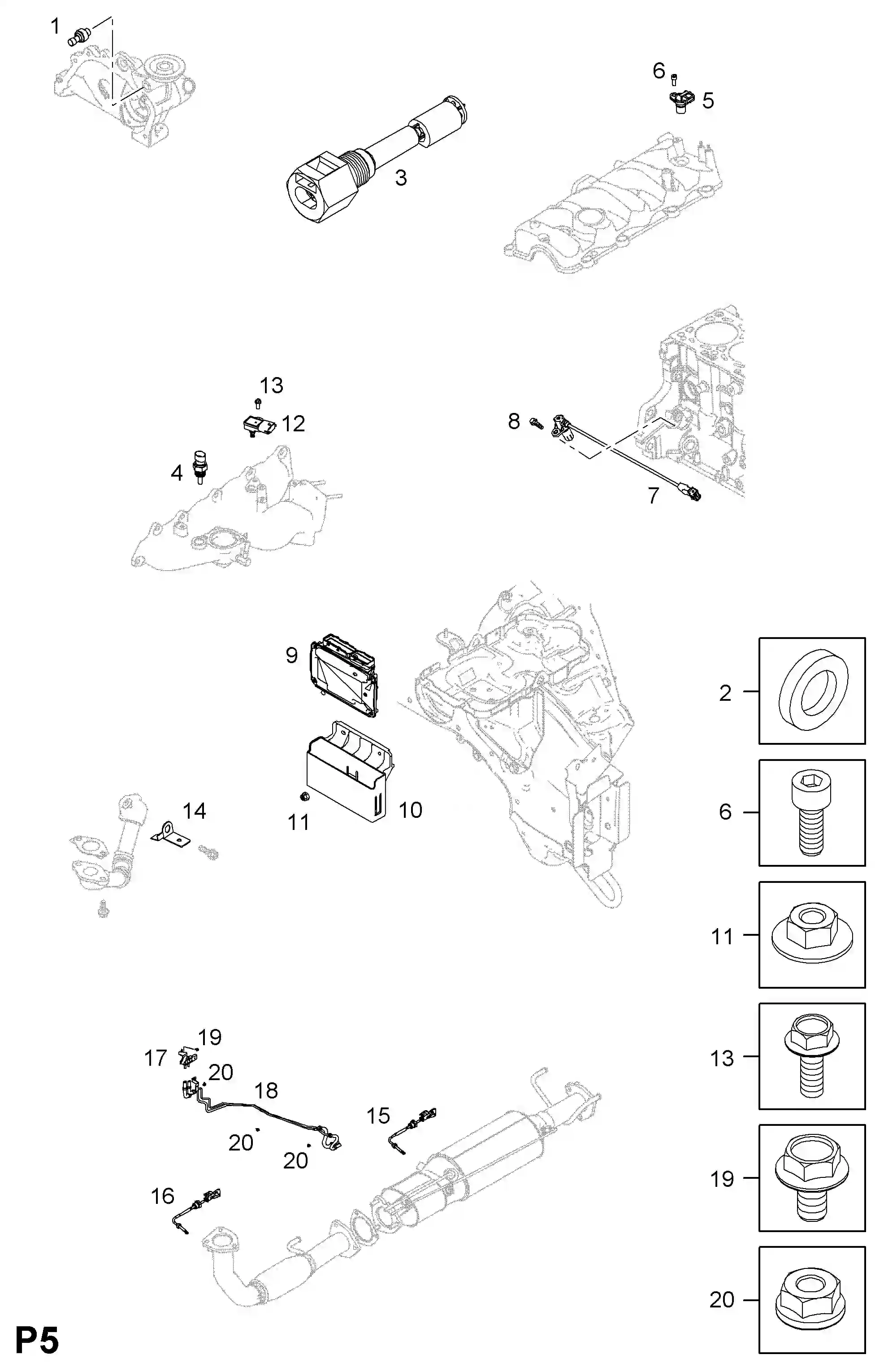 Opel Antara Sensoren motor-/getriebeeinheit und motorsteuergeraet ...