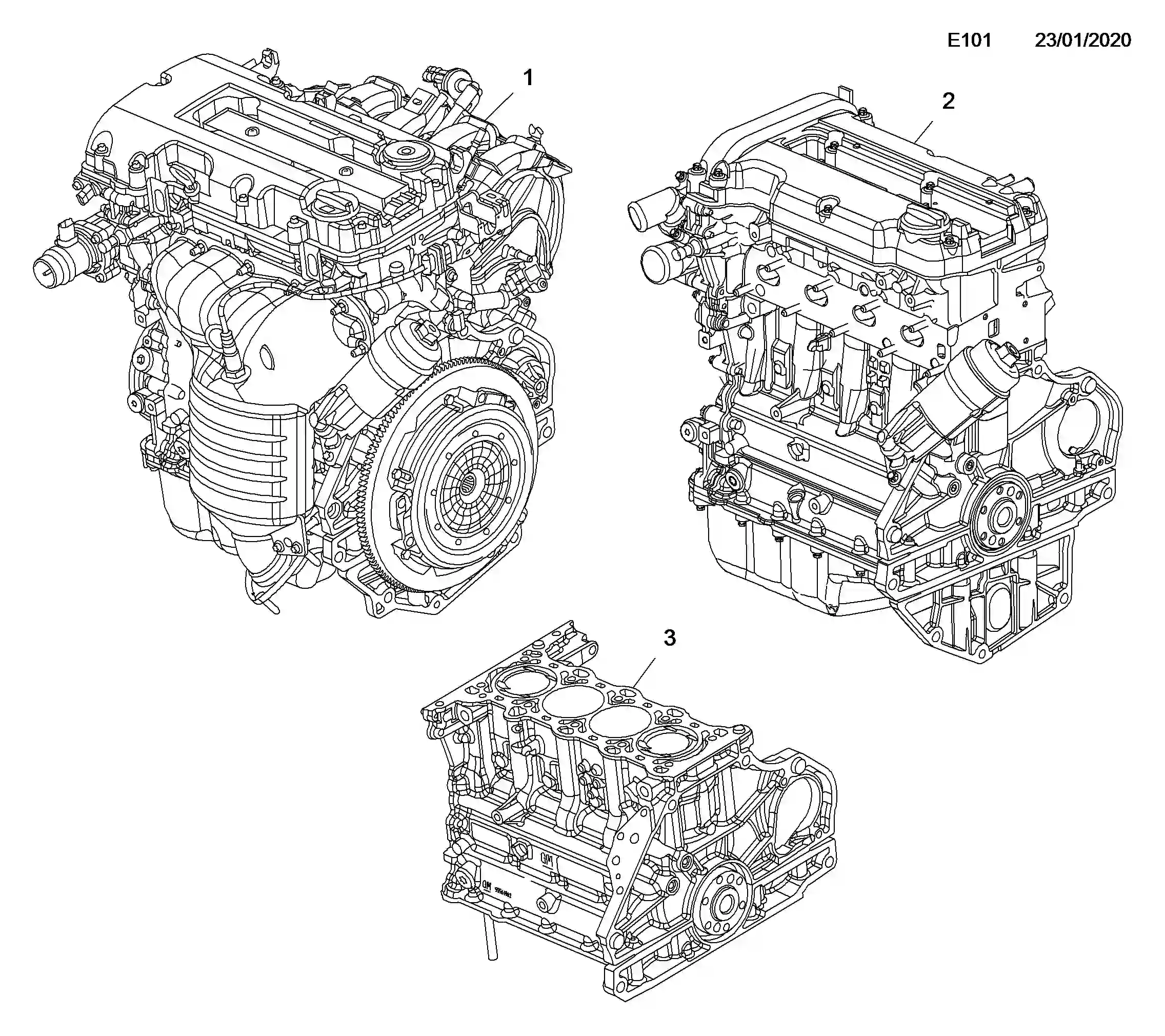 Buy Opel Adam M13 Short motor parts online 2013 - 2019 — Global | 7zap