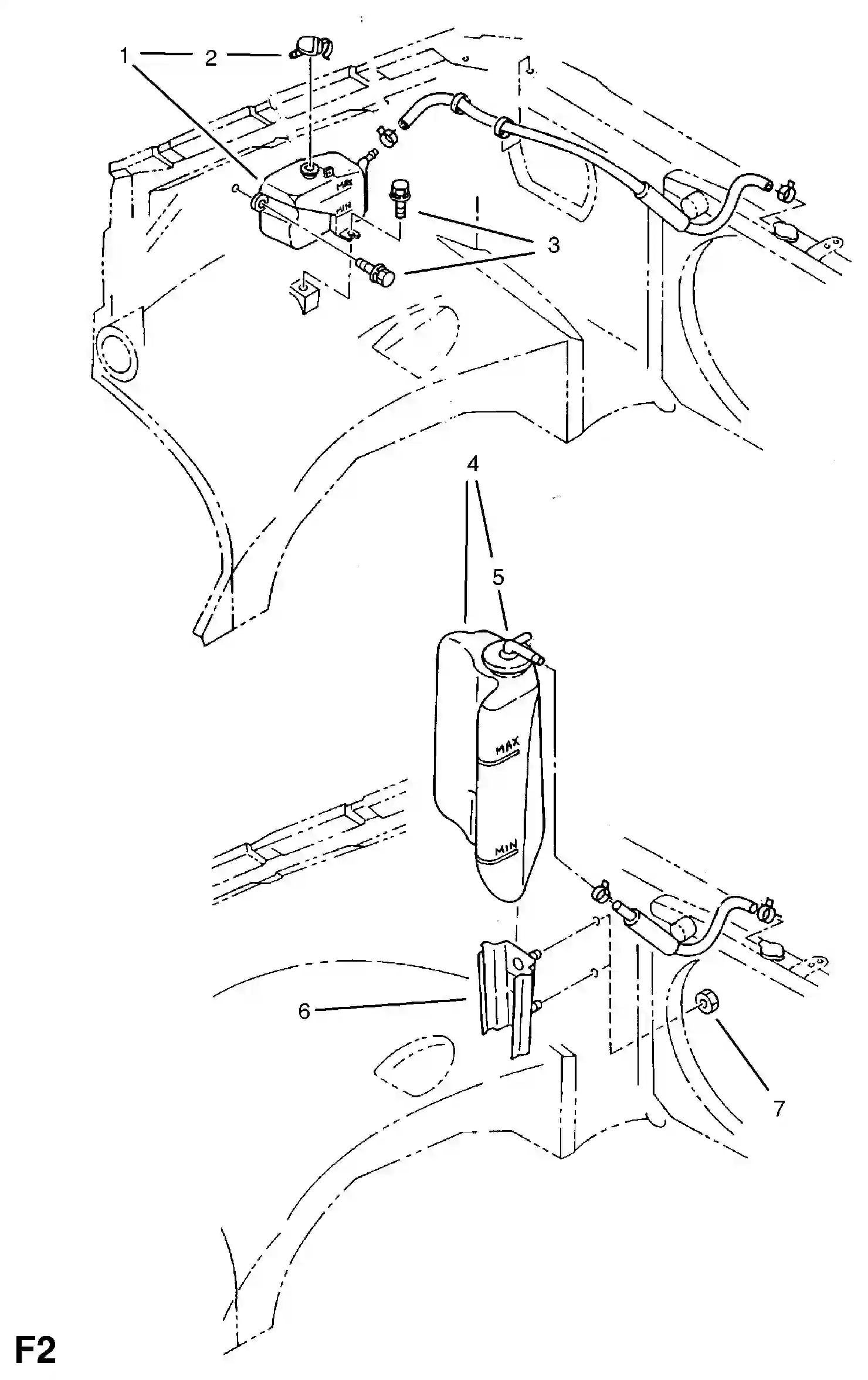 Opel Monterey A Header tank / 31td turbo-diesel engine parts 1992 ...