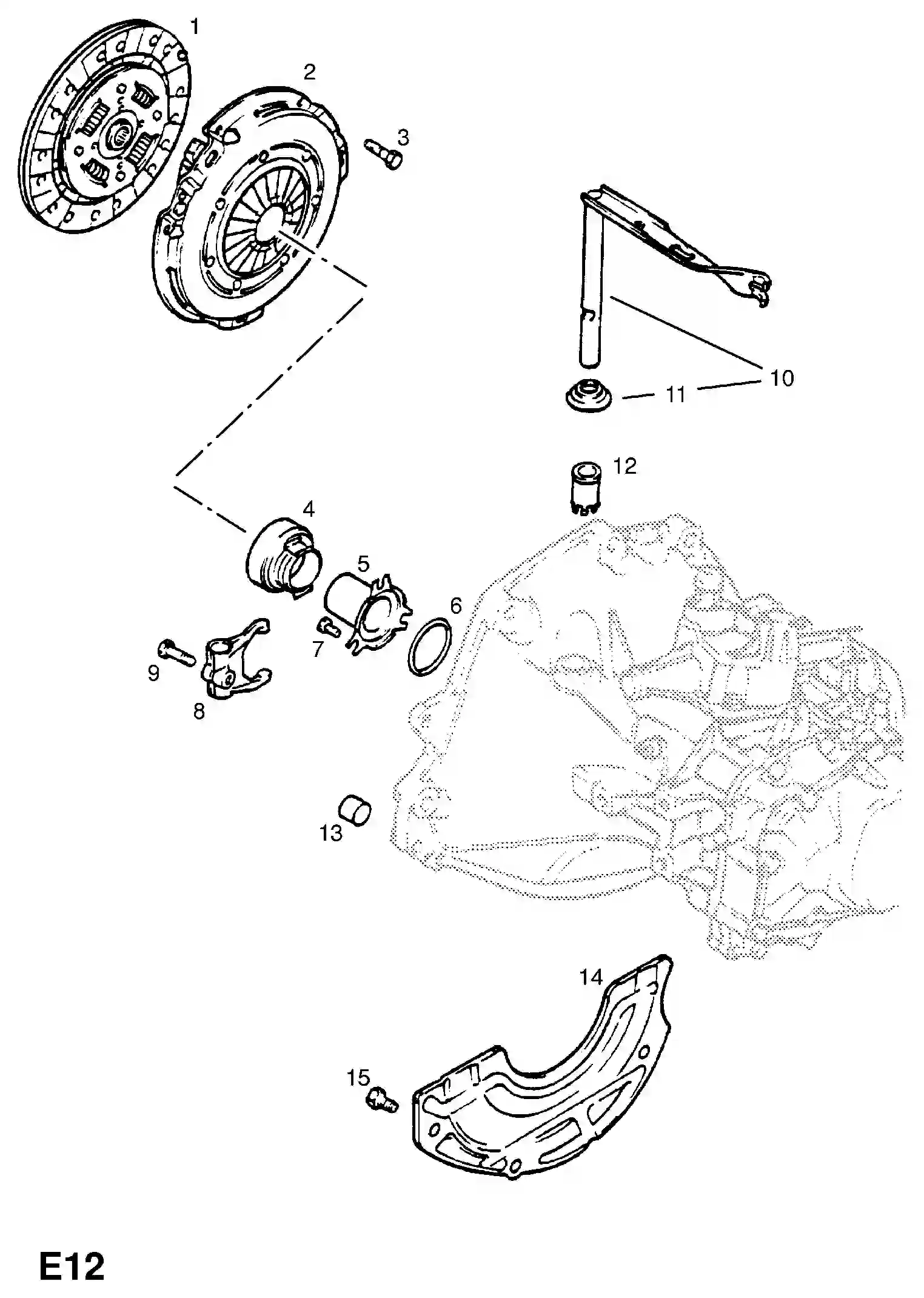 Opel Astra Classic Clutch controls parts 1999 - 2002 | EPC Global