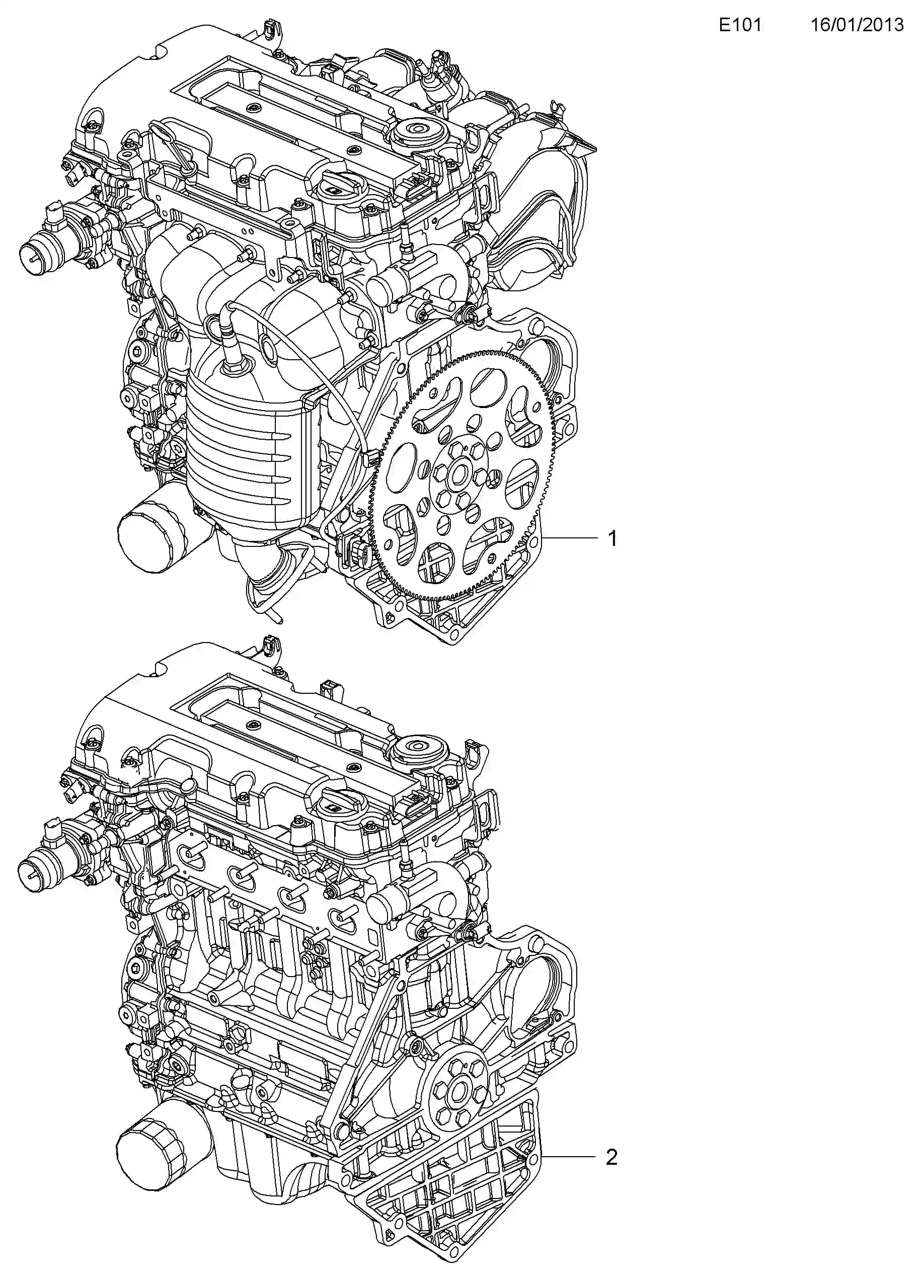 Opel Ampera Engine assembly Diagram & OEM Parts (2012 - 2015 Global) | 7zap