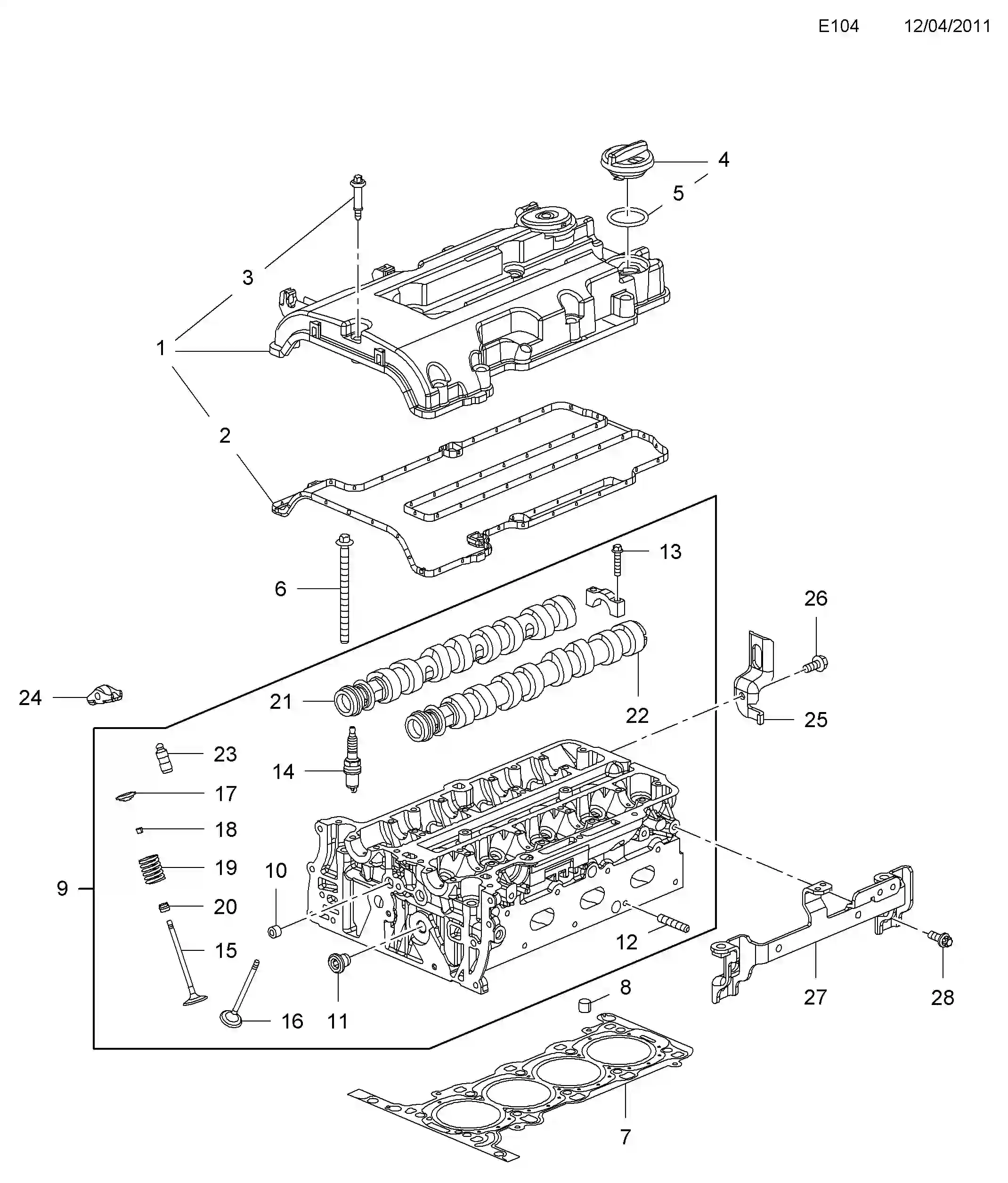 Buy Opel Ampera Valves, inlet and exhaust parts online 2012 - 2015 ...