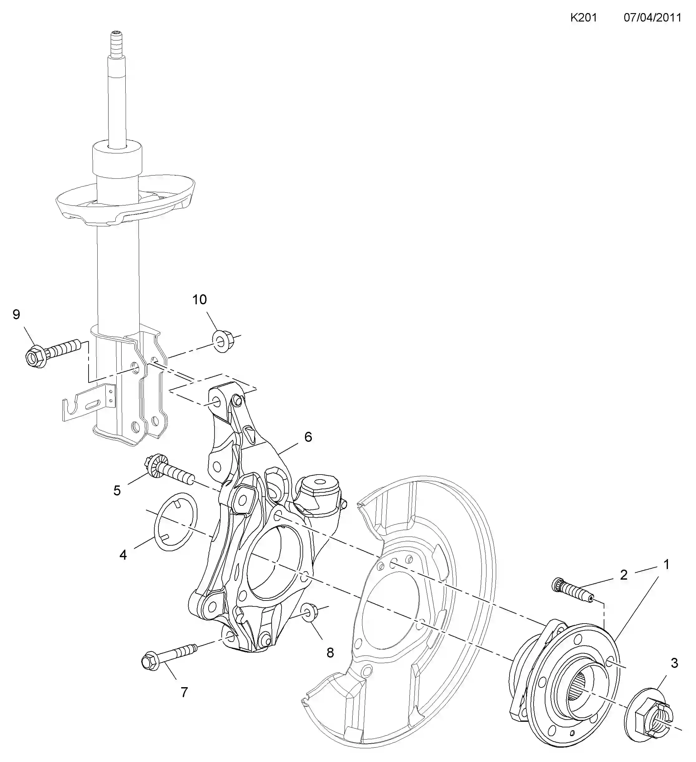 Buy Opel Ampera Front hub parts online 2012 - 2015 — Global | 7zap