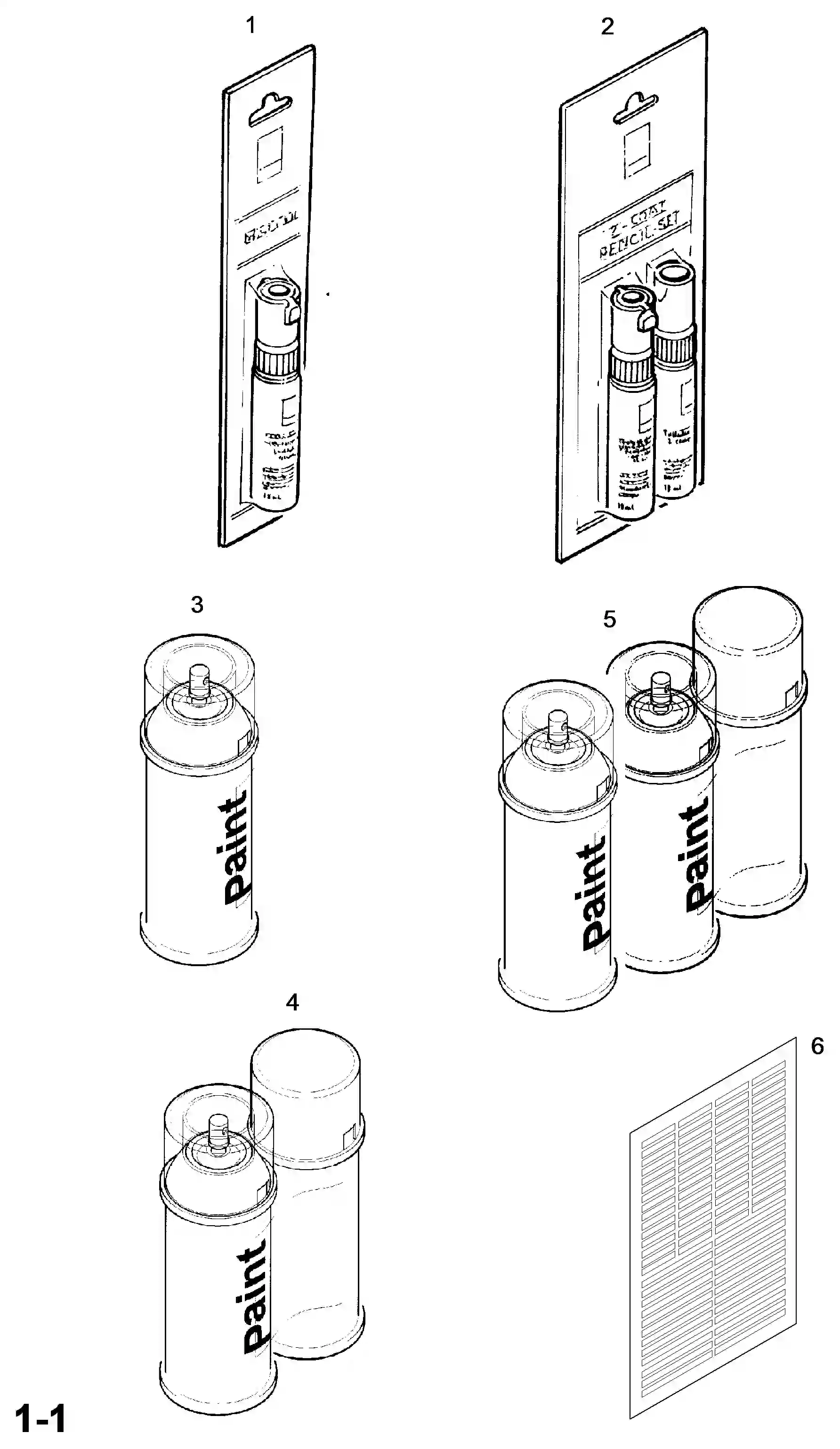 Opel Rascal Touch-up paint / solid (for vauxhall) parts 1986 - 1993 ...