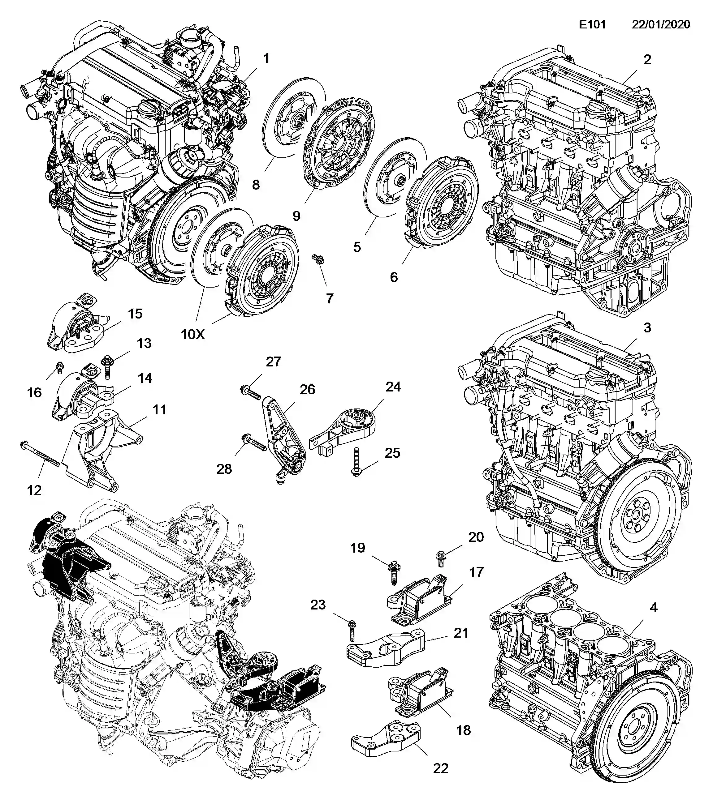 Opel Corsa D Clutch / for f17 transmission (used with standard ratio ...