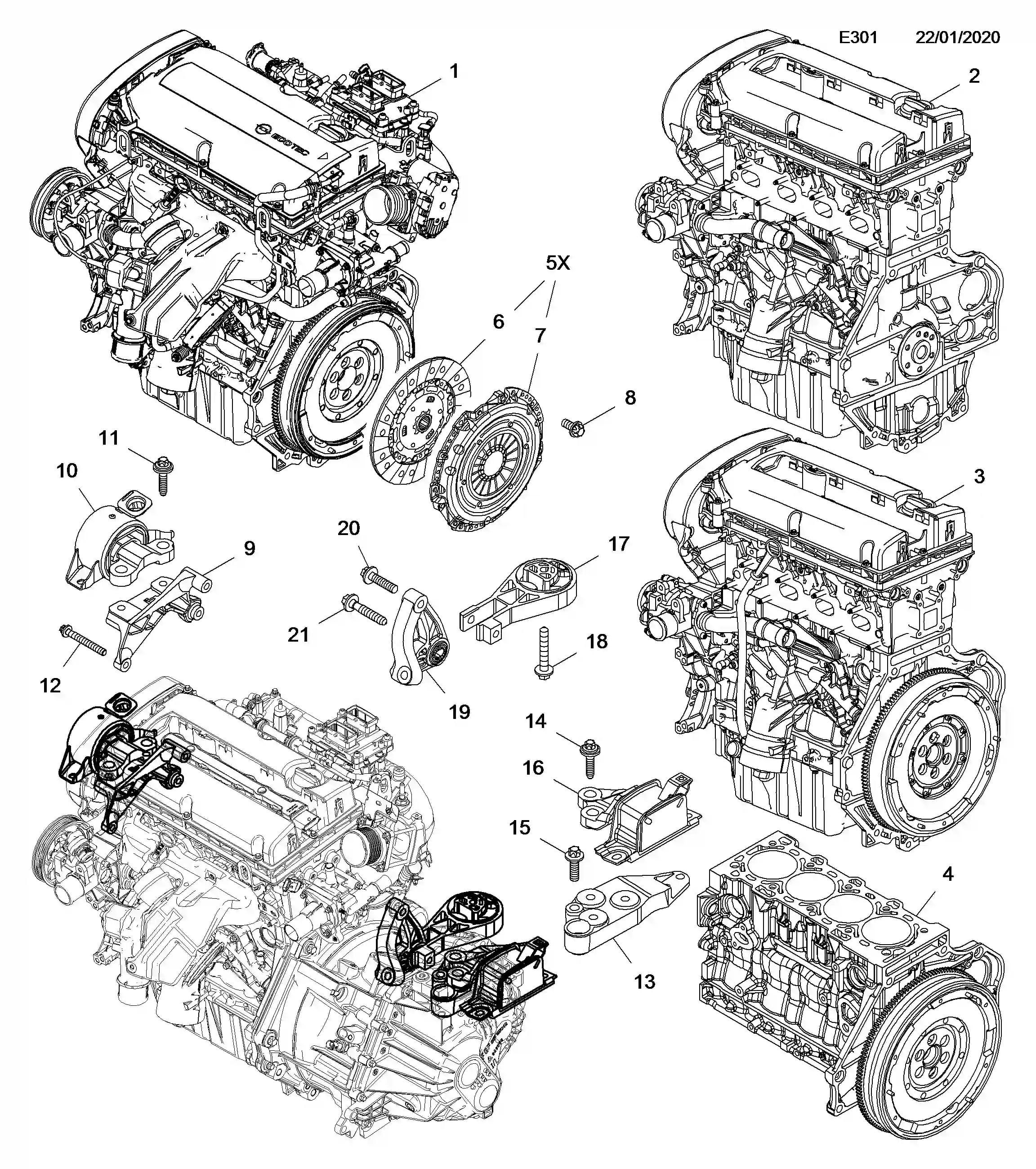 Opel Corsa D Teil-motor Diagram & OEM Parts (2007 - 2014 Global) | 7zap