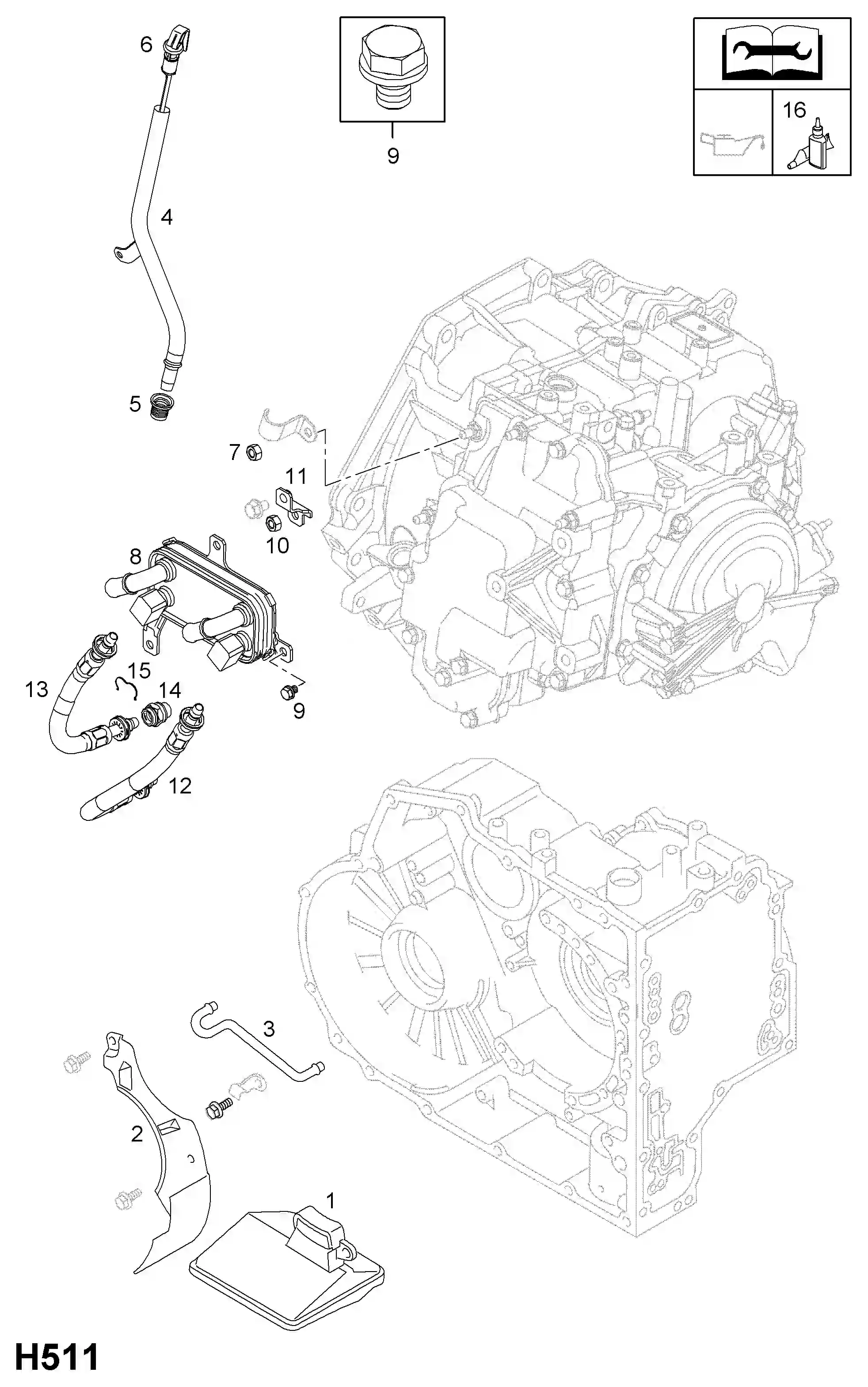 Vauxhall Corsa D Oil pan and distribution pipes parts 2007 - 2014 | EPC ...
