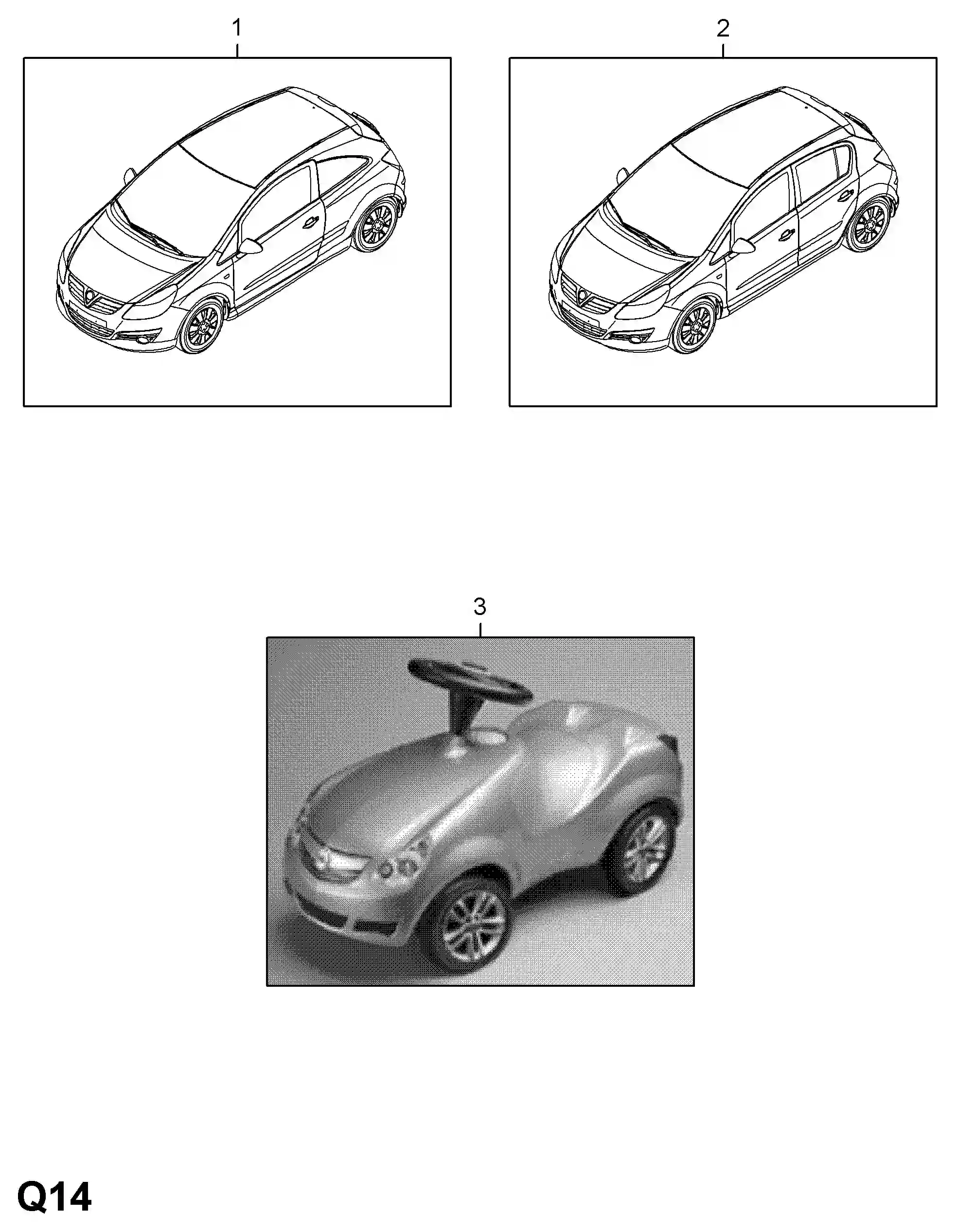 Opel Corsa D Modellautos / ll Teile 2007 - 2014 | EPC Global