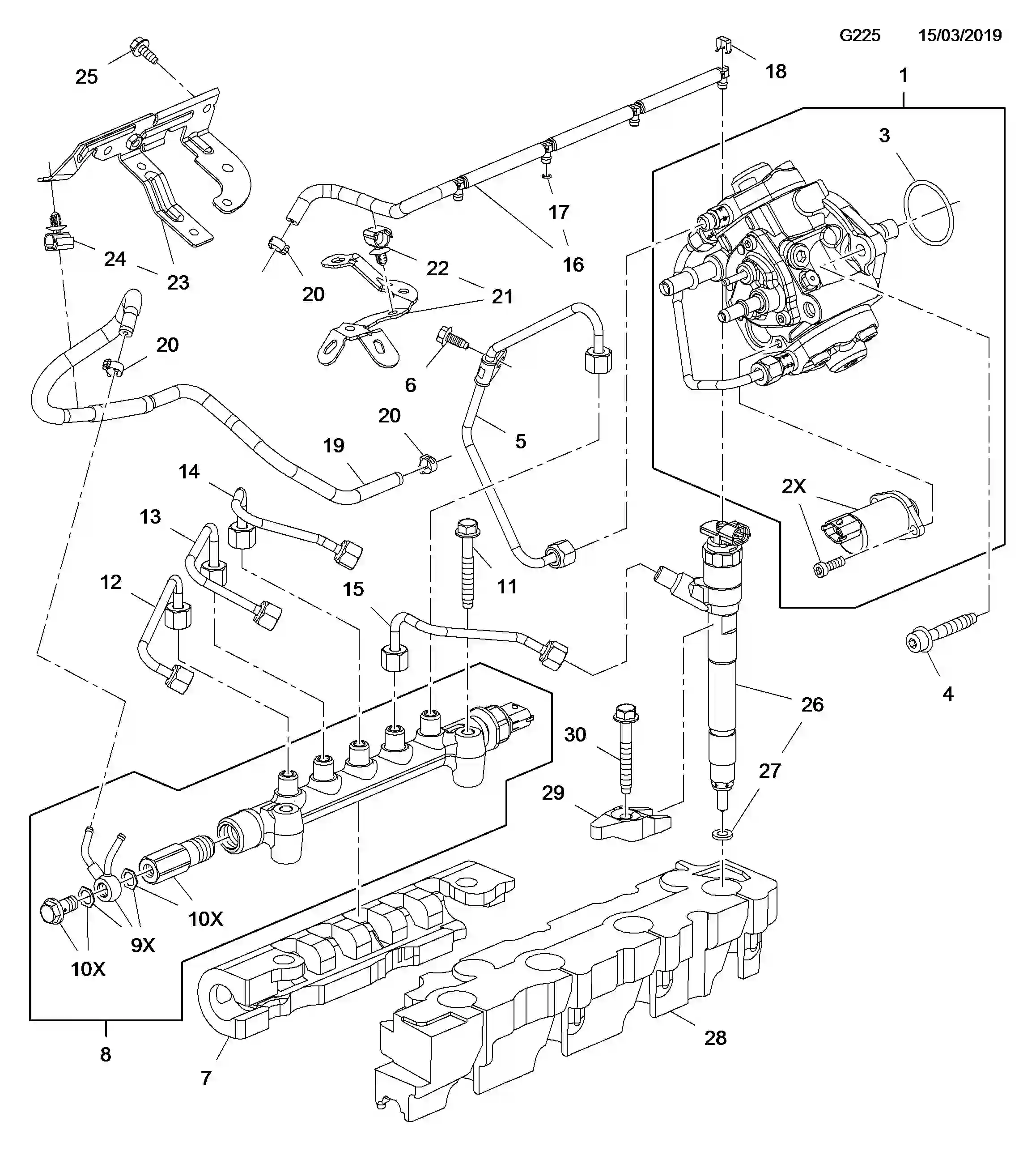 Opel Meriva B Fuel injector Diagram & OEM Parts (2010 - 2017 Global) | 7zap
