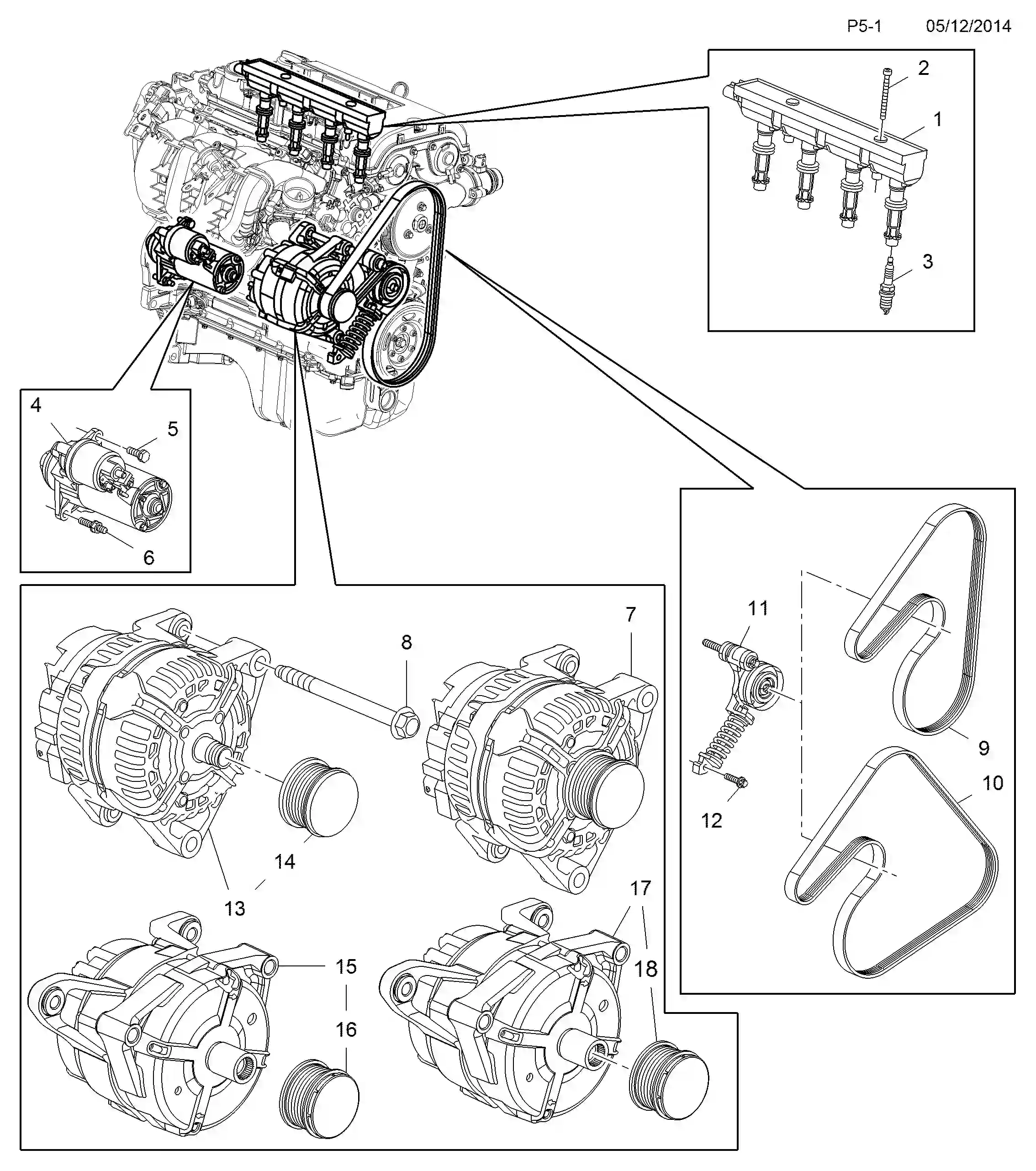Opel Meriva B Ignition module / a14nel[luh], b14nel[luh], a14net[luj ...