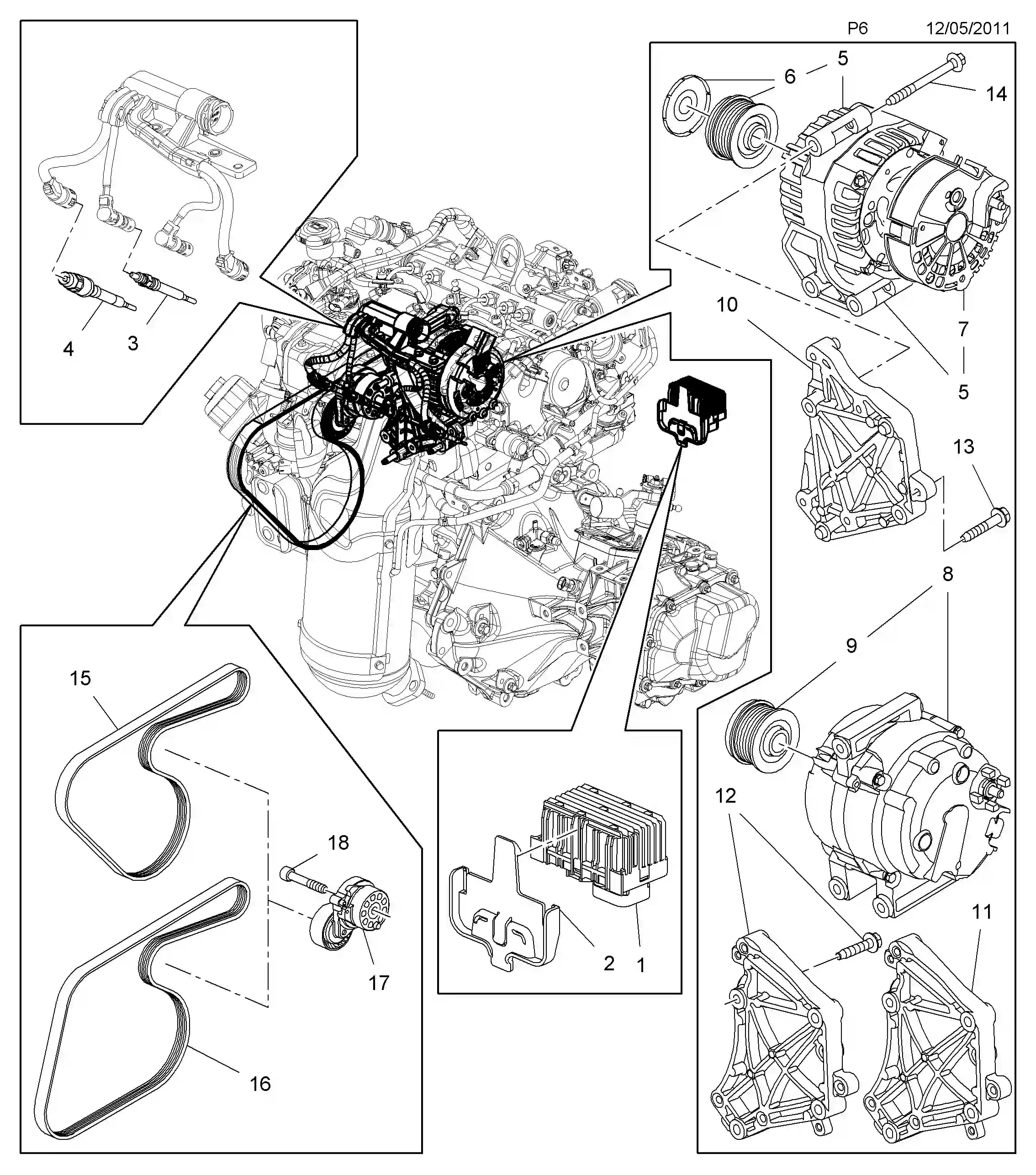 Opel Meriva B Lichtmaschine / a13dtc[ldv], a13dte[lsf] dieselmotoren ...