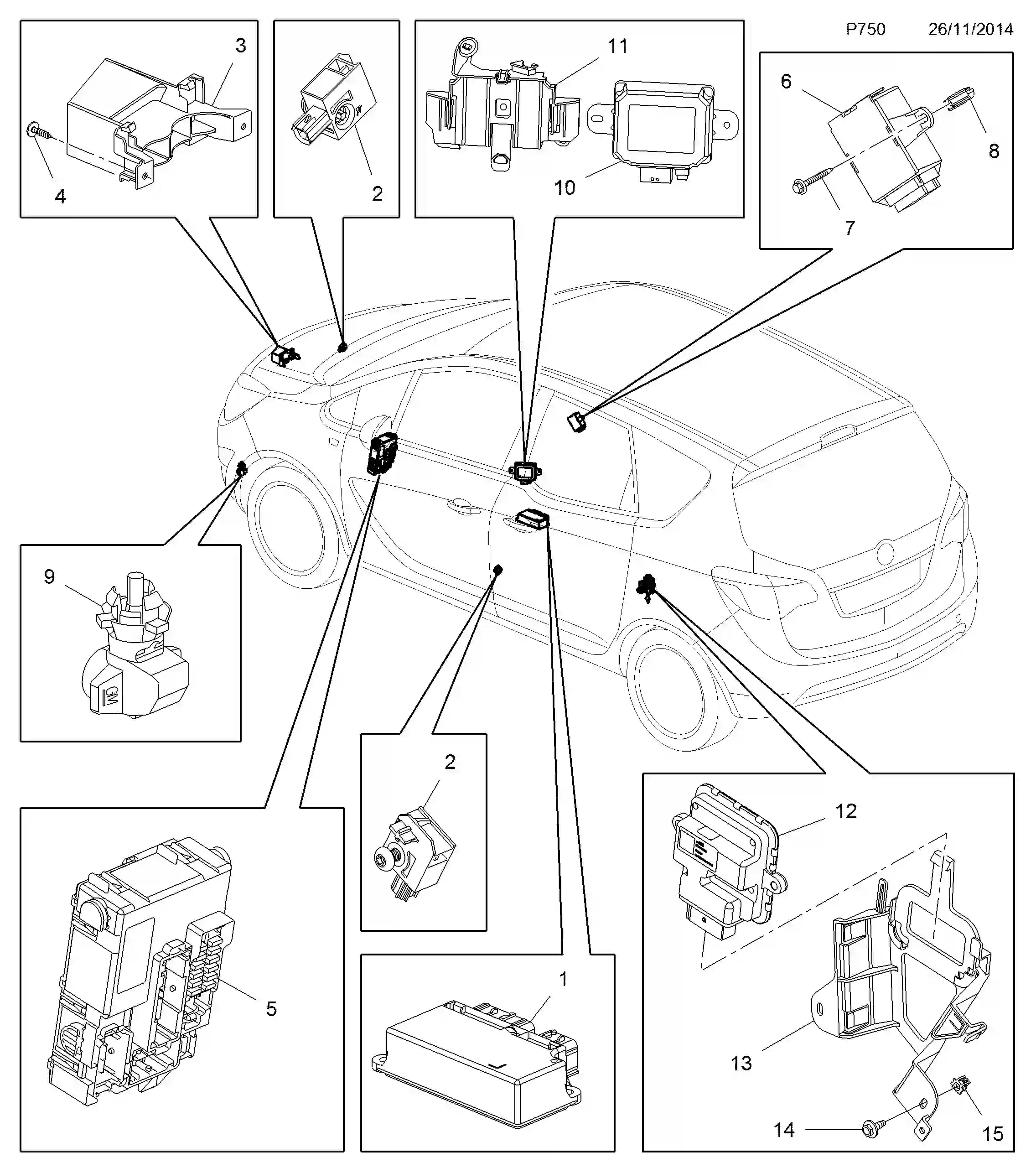 Buy Opel Meriva B Body control module parts online 2010 - 2017 — Global ...