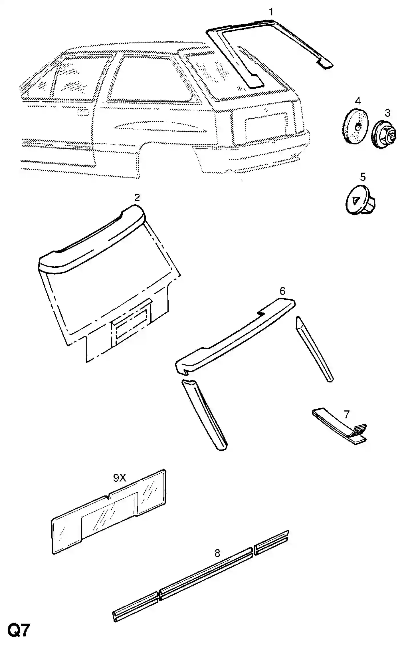 Buy Opel Corsa A Body mouldings parts online 1983 - 1992 — Global | 7zap