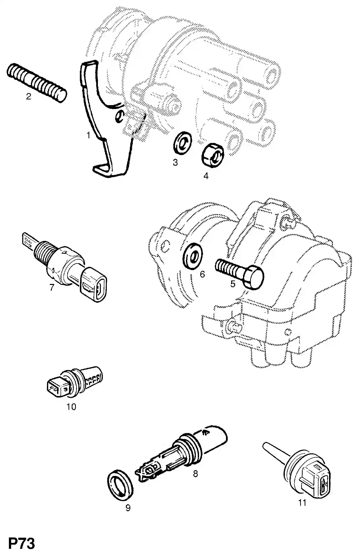 Opel Astra F Air temperature sensor / 18se[lv6], c20ne[le4], c20xe[lj1 ...