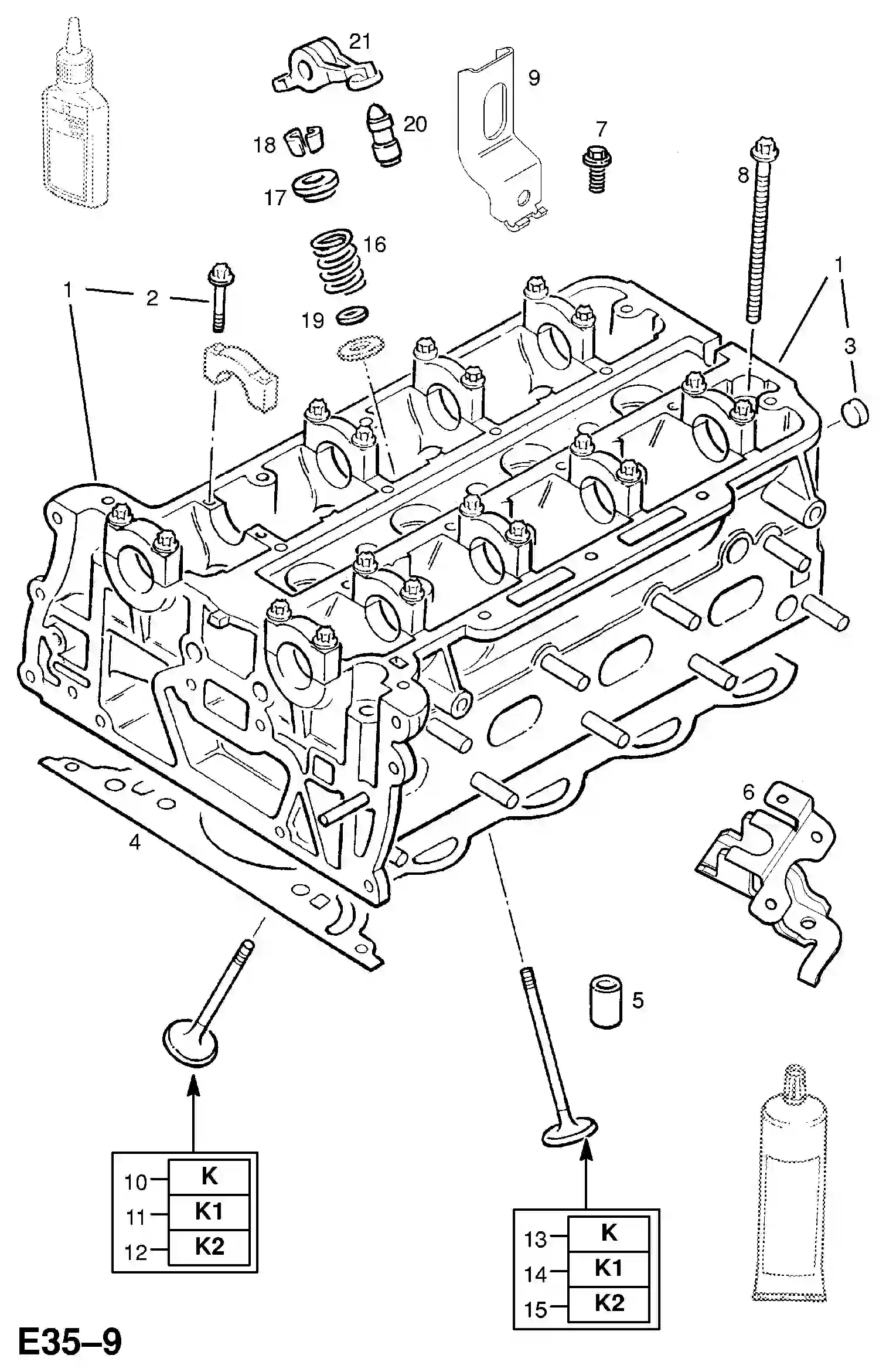 Opel Astra G + Zafira A Soupapes, admission et echappement pièces 1998 ...
