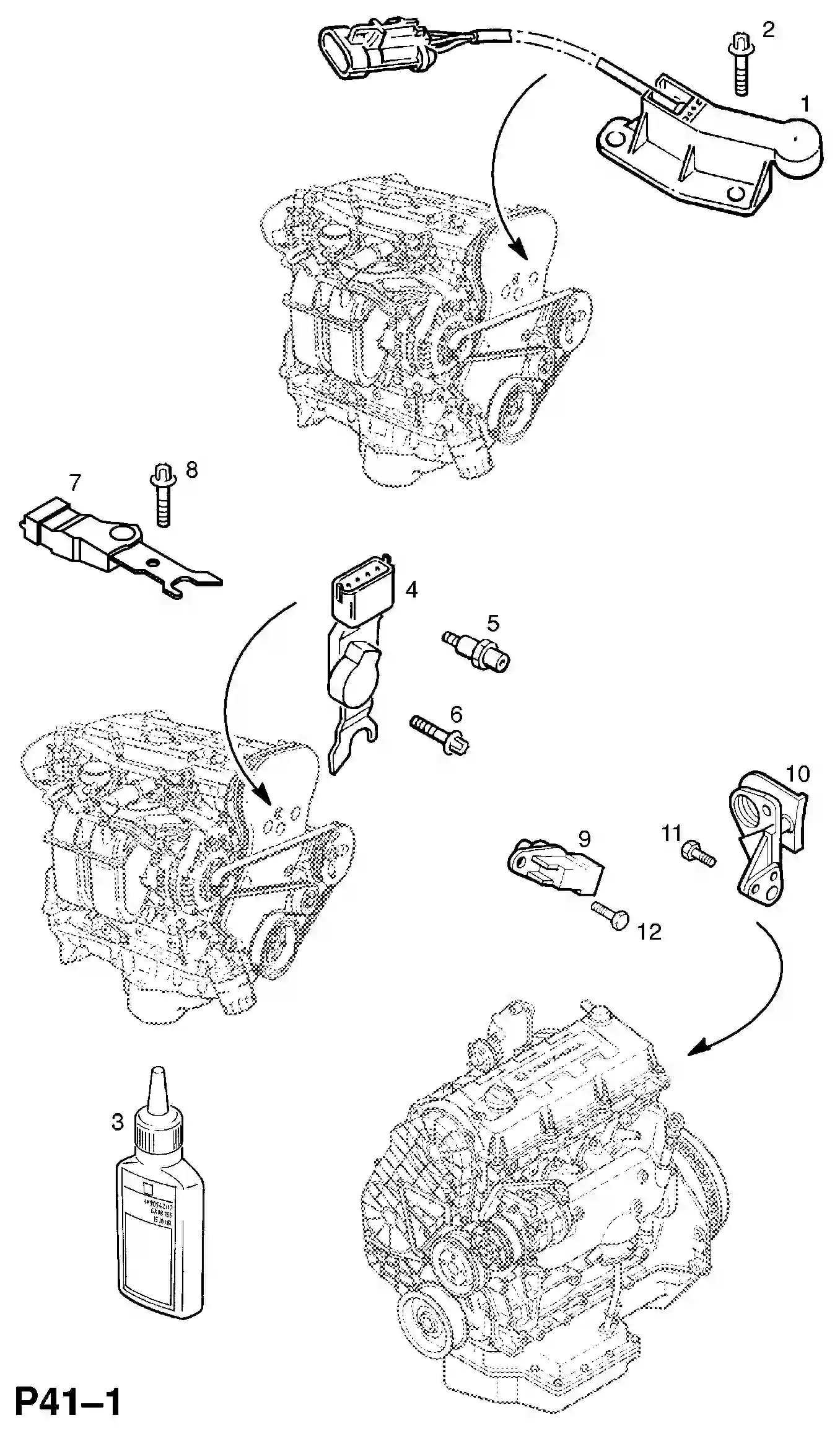 Opel Astra G + Zafira A Camshaft speed sensor (contd.) / x18xe1[2h9 ...