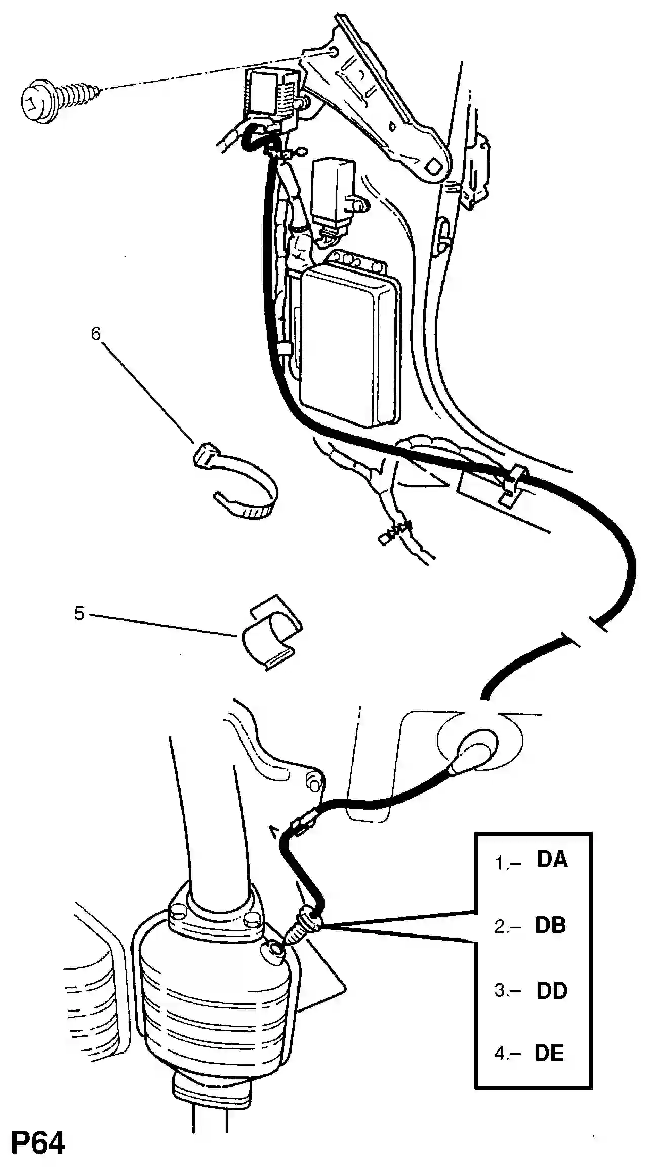Opel Omega A Catalytic converter temperature control module and sensor ...