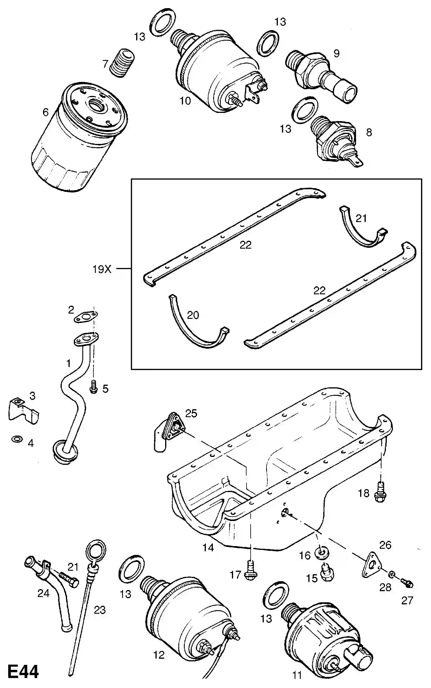 Opel Senator B Oelleitungen, ventile und befestigungsteile Teile 1988 ...