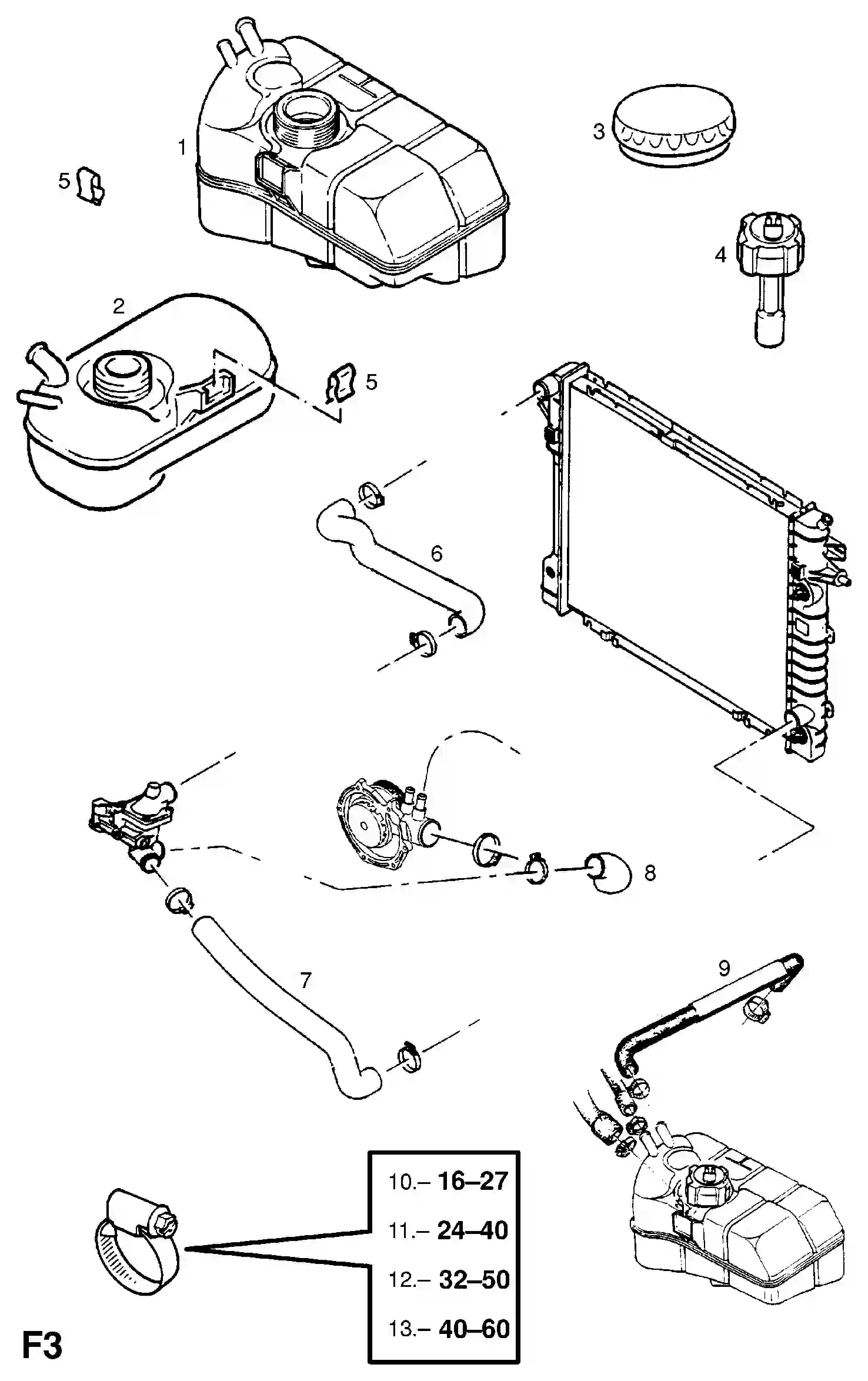 Opel Senator B Hoses and pipes parts 1988 - 1994 | undefined Europe