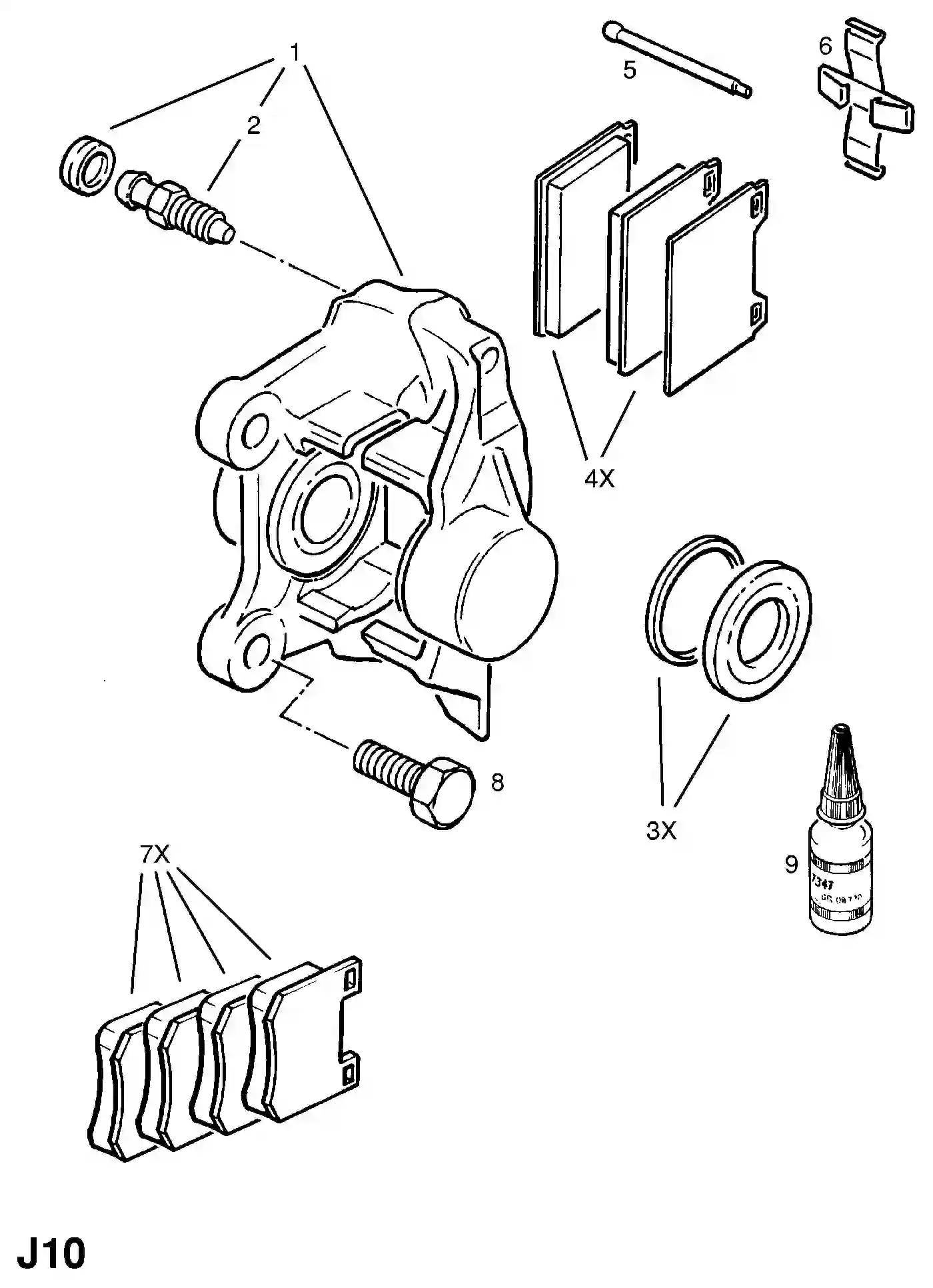 Opel Senator B Bremssattel hinten Teile 1988 - 1994 | undefined Global