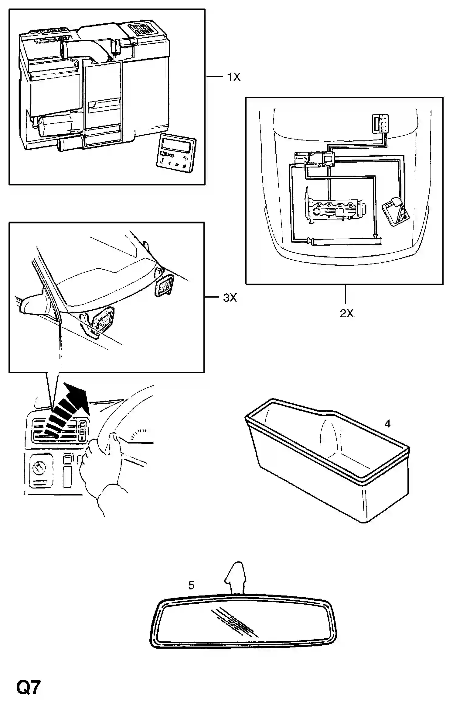 Opel Senator B Luggage trunk storage box parts 1988 - 1994 | EPC Global