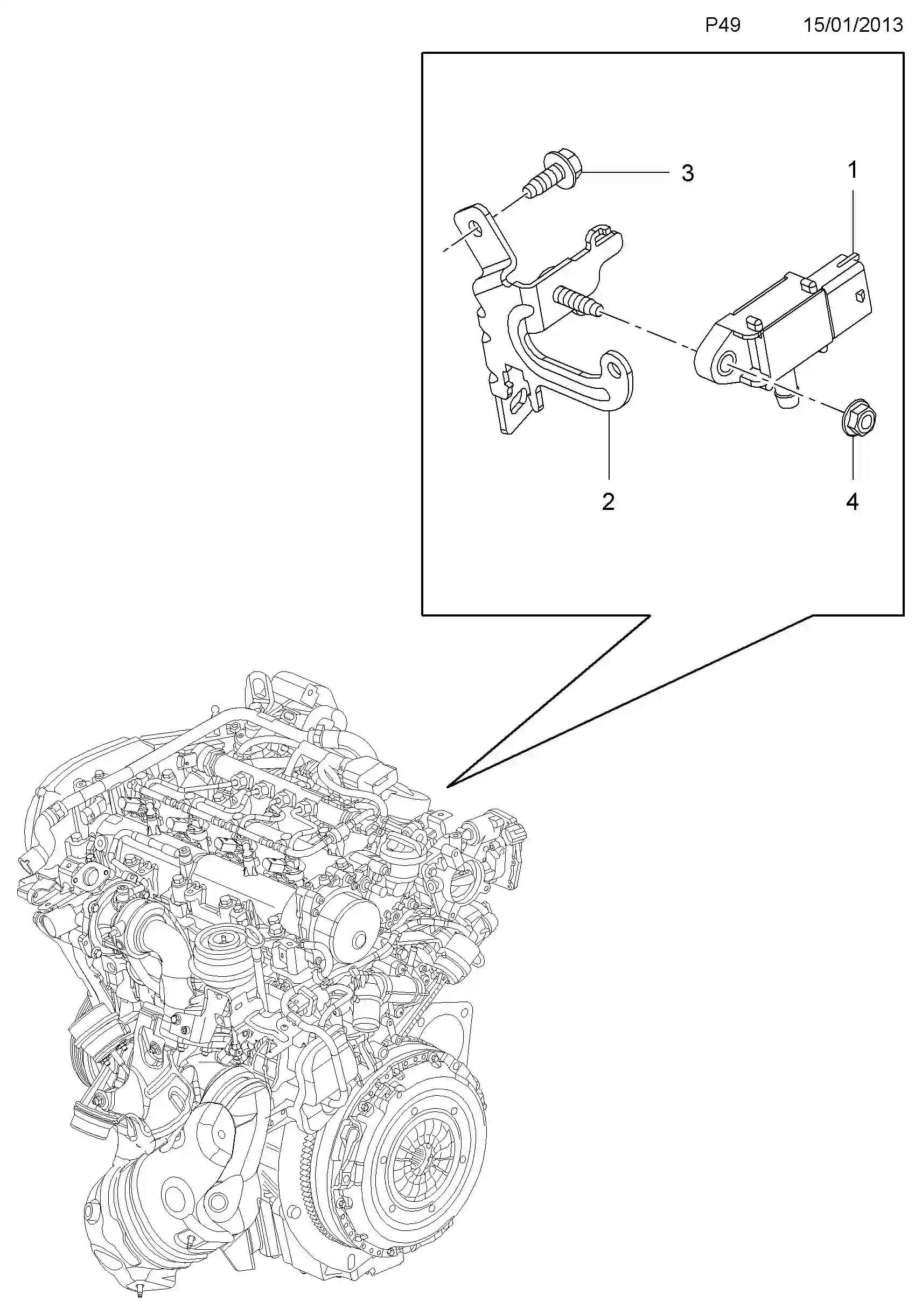 Opel Cascada Powertrain sensors and engine control module (contd ...