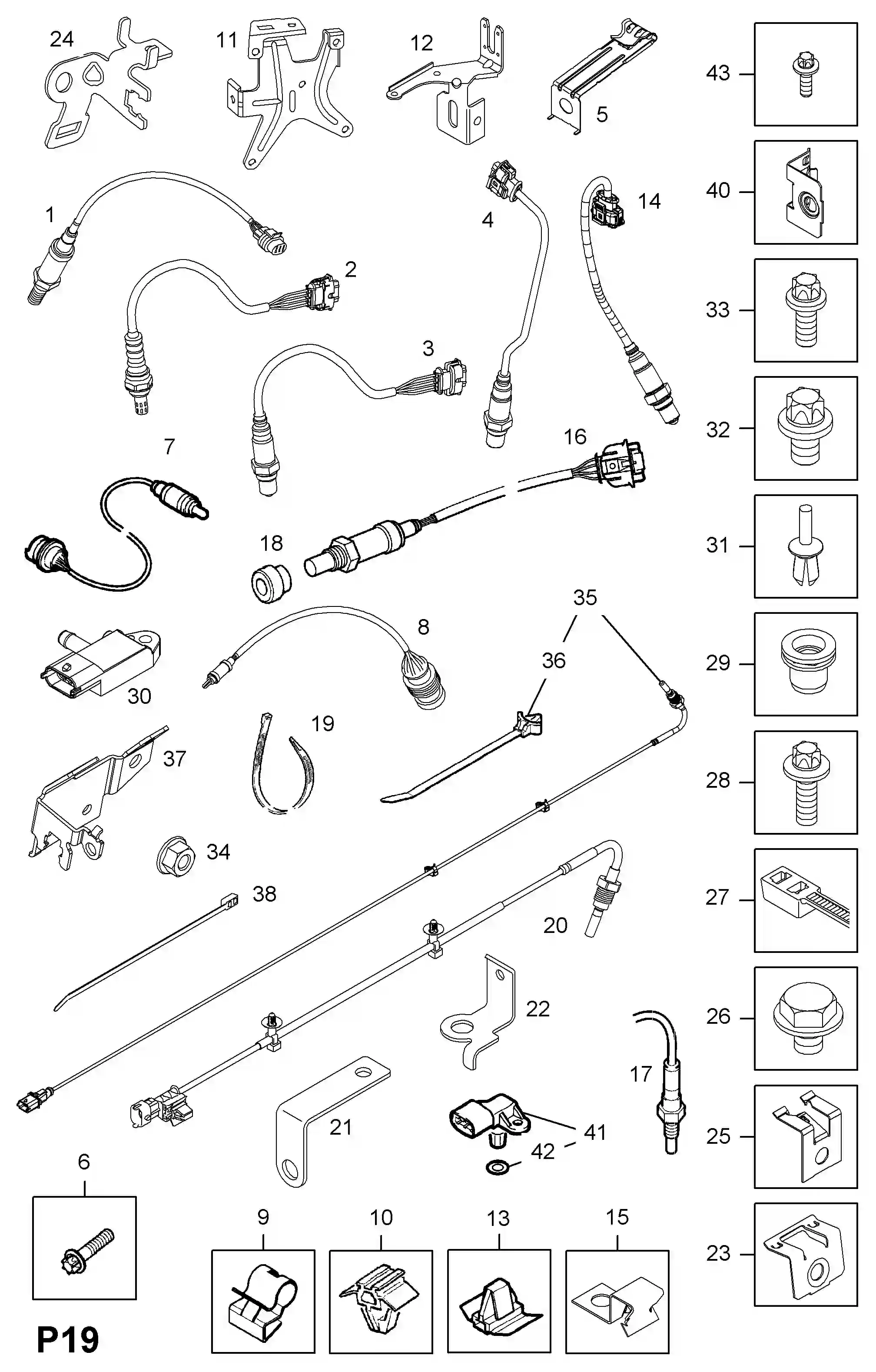 Opel Meriva A Catalytic converter sensor / z16let[llu] petrol engine ...