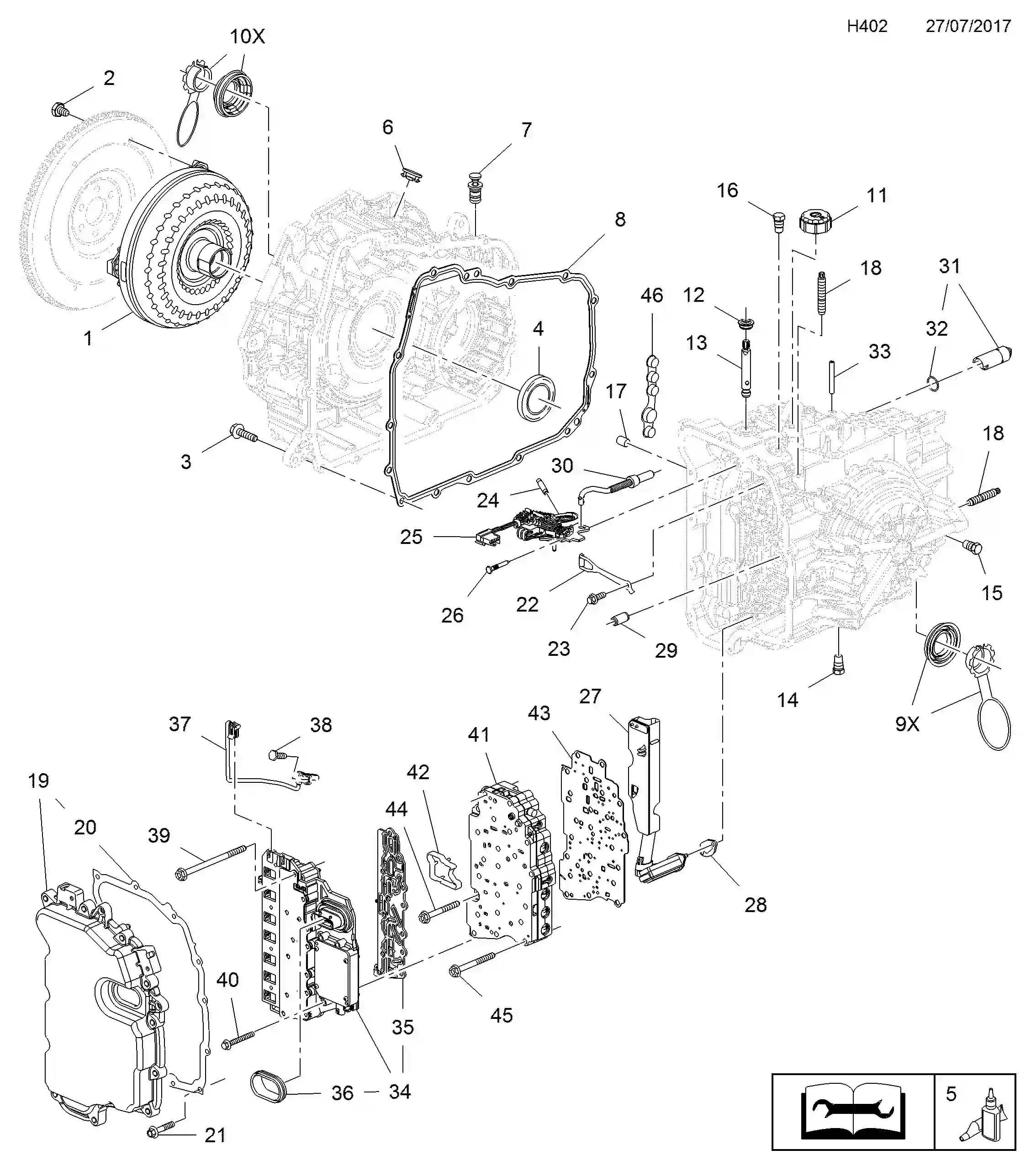 Opel Corsa E Torque converter parts 2015 - 2019 | EPC Global