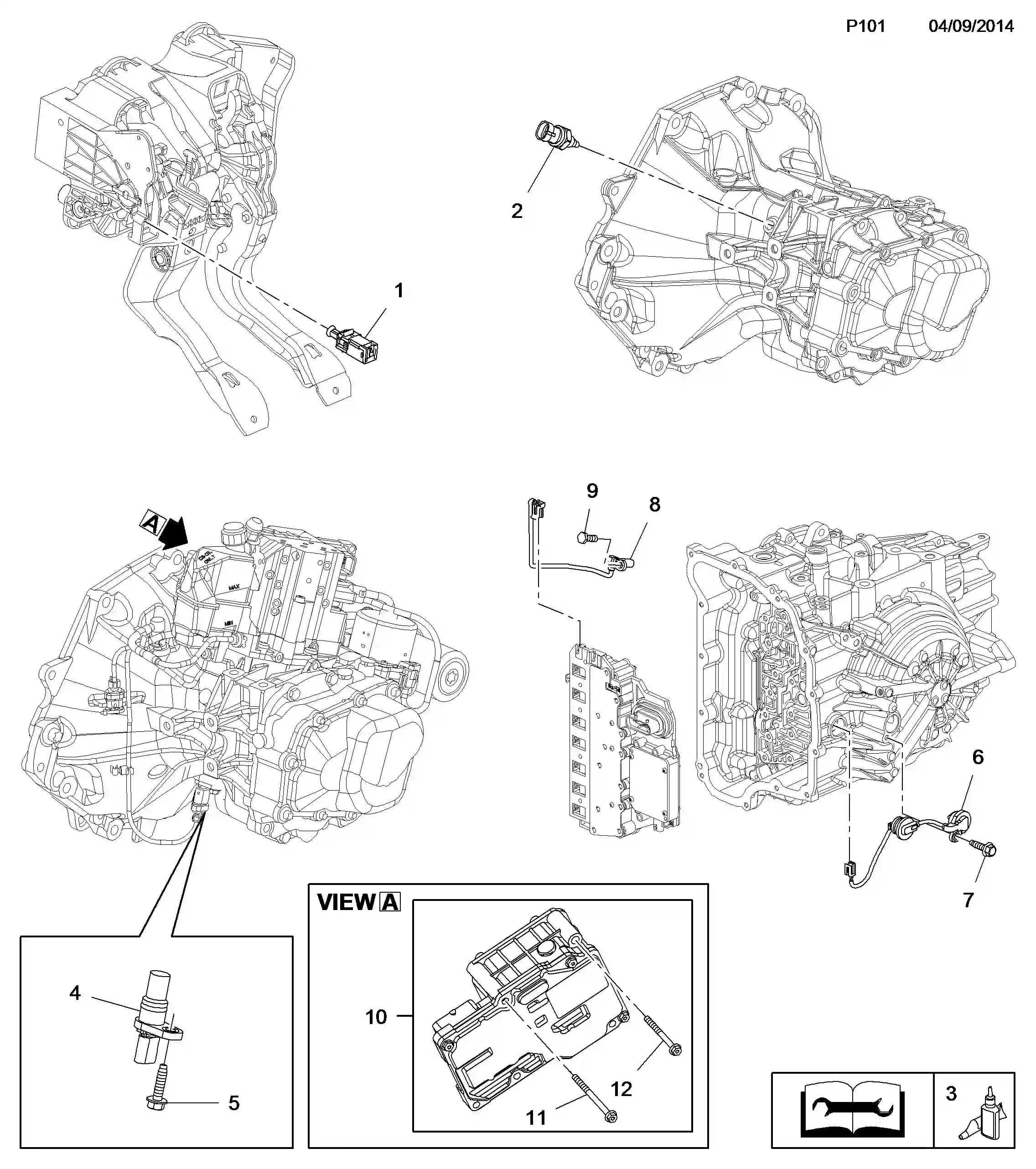 Opel Corsa E Automatic transmission / transmission speed sensor (used ...