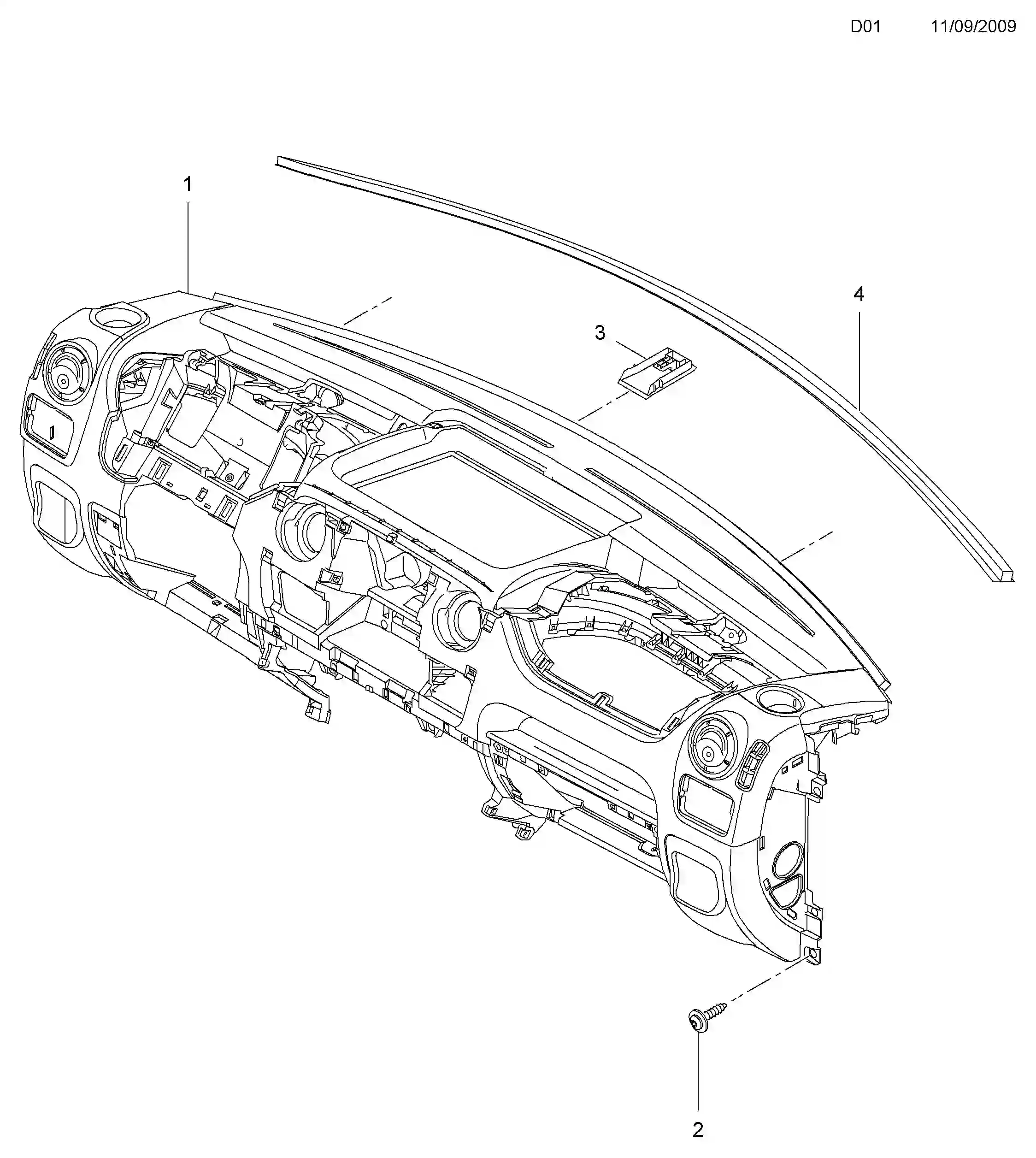 Opel Movano B Instrument panel cover parts 2010 - 2021 | EPC Global