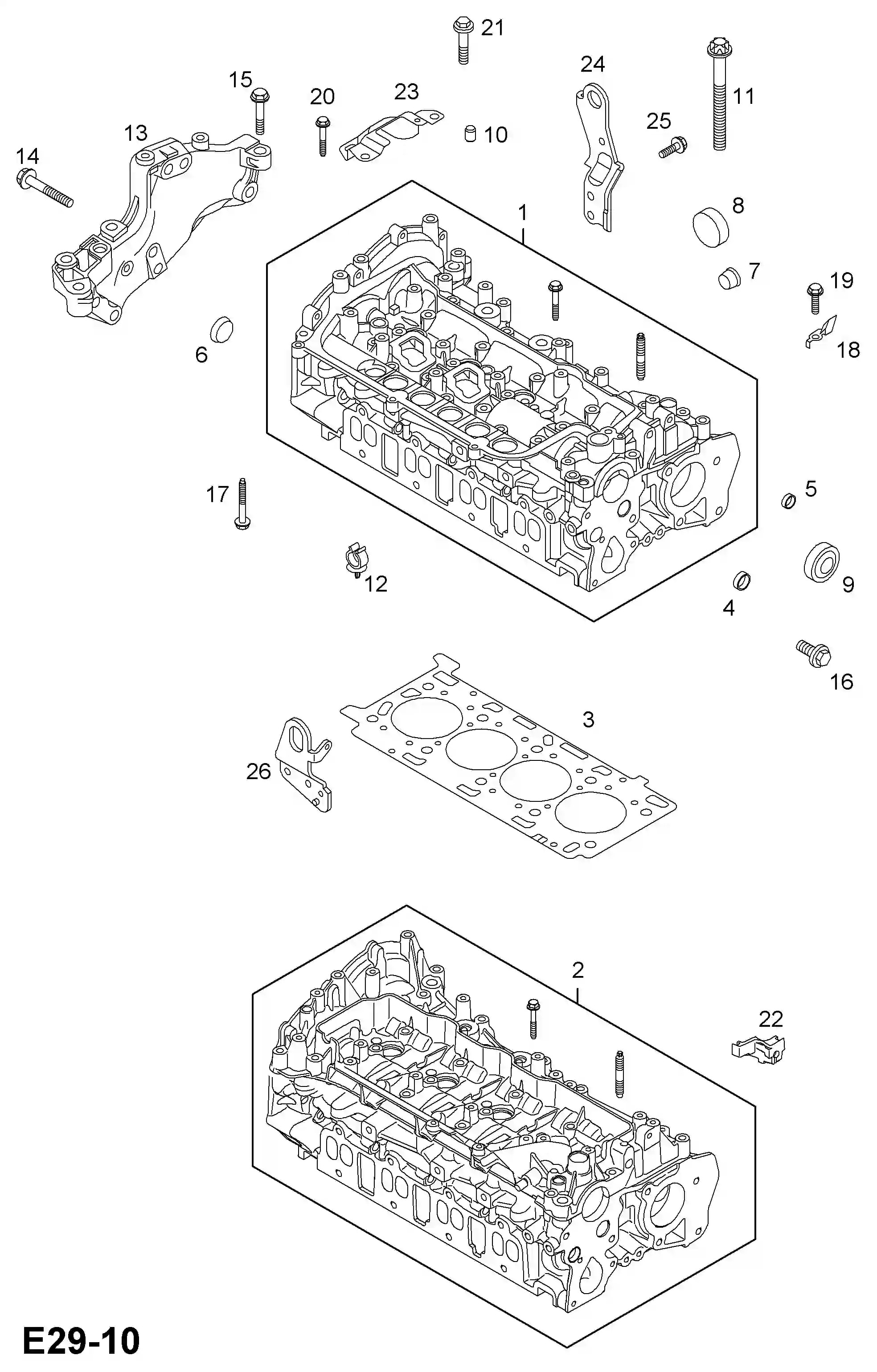 Opel Vivaro A Culata, tapones y junta / 20dti-m9r-630 motor turbodiesel ...