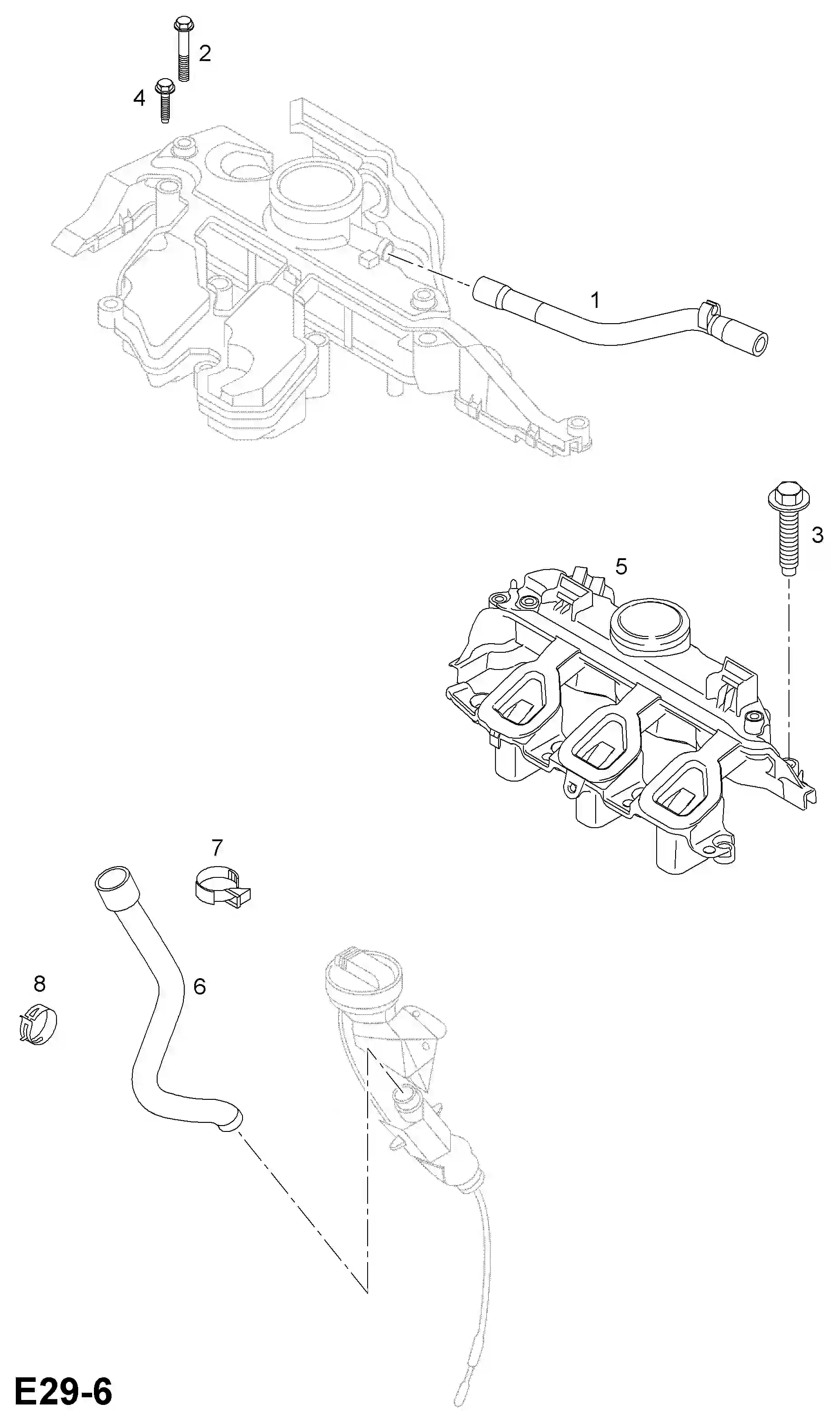 Opel Vivaro A Motorentlueftung / 20dti-m9r-630 turbodieselmotor Teile ...